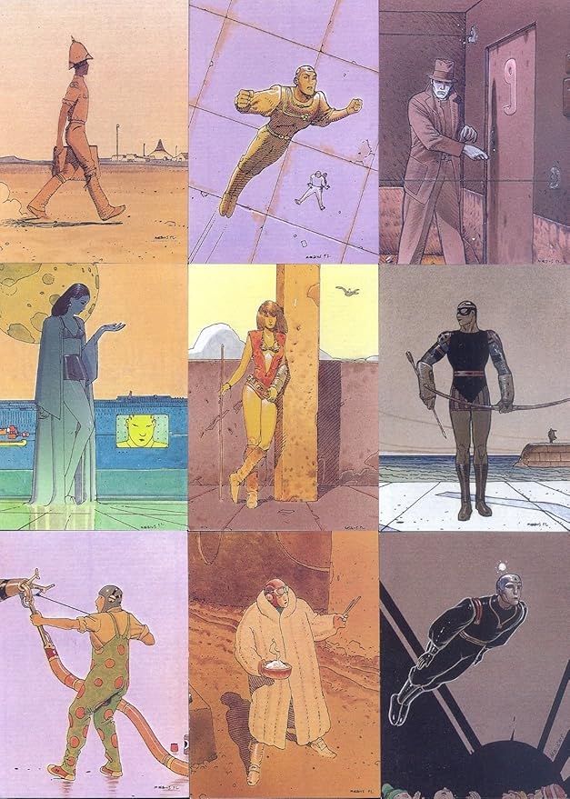 MOEBIUS COLLECTOR CARDS 1992 COMIC IMAGES COMPLETE BASE CARD SET OF 90 ...
