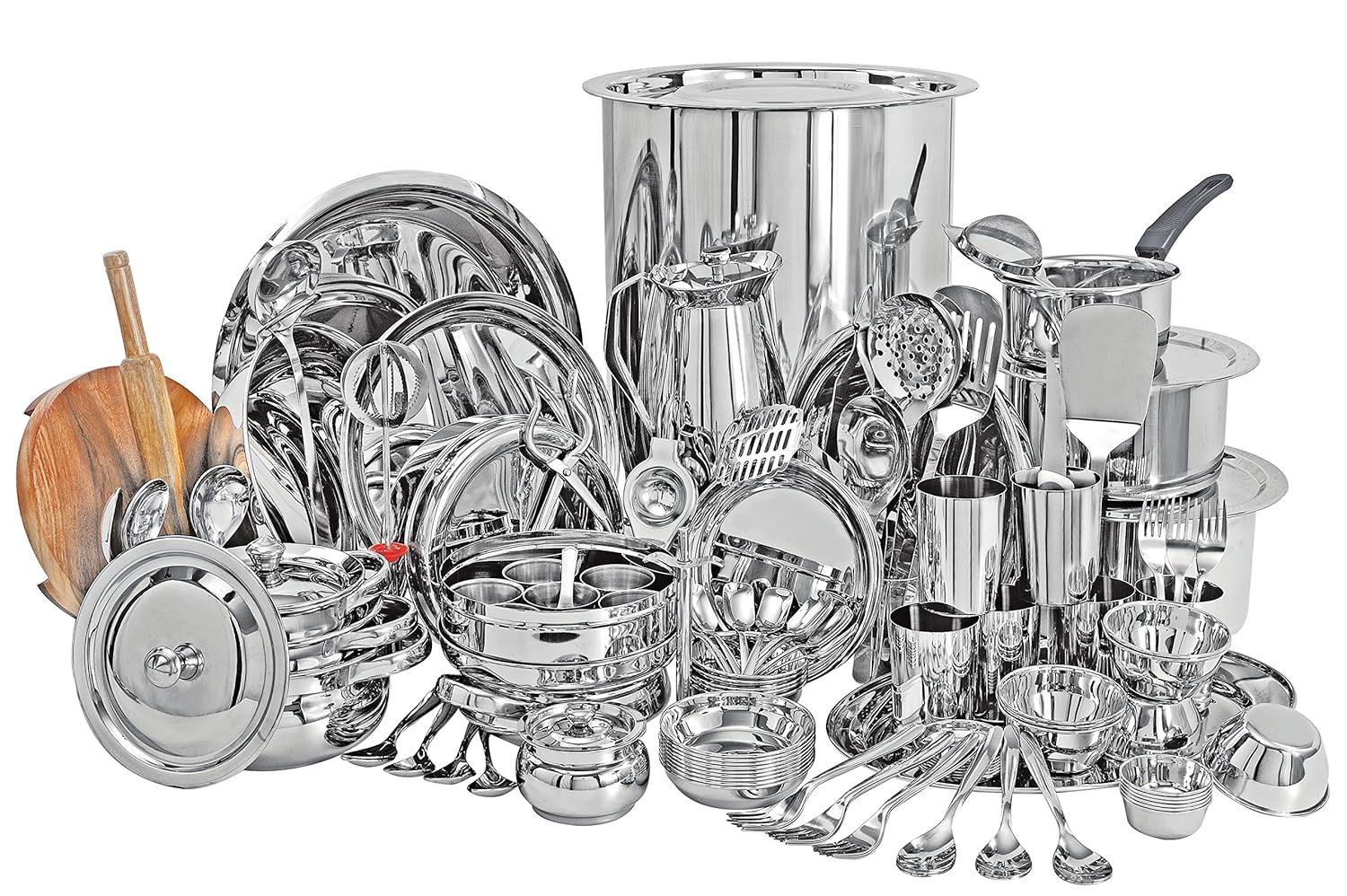 Buy Meera Exclusive Stainless Steel 22 Gauge Mirror Polish Dulhan ...