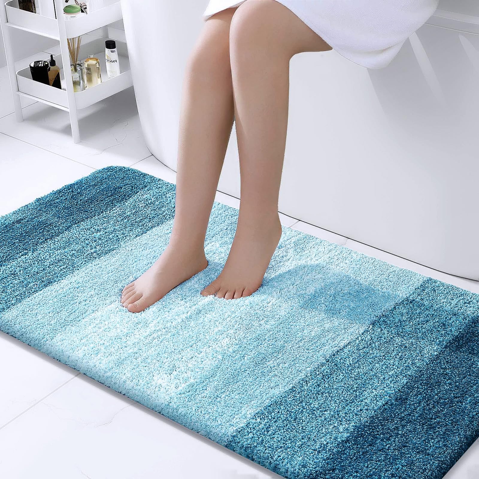 OLANLY Luxury Bathroom Rug Mat 44x24, Extra Soft and Absorbent ...