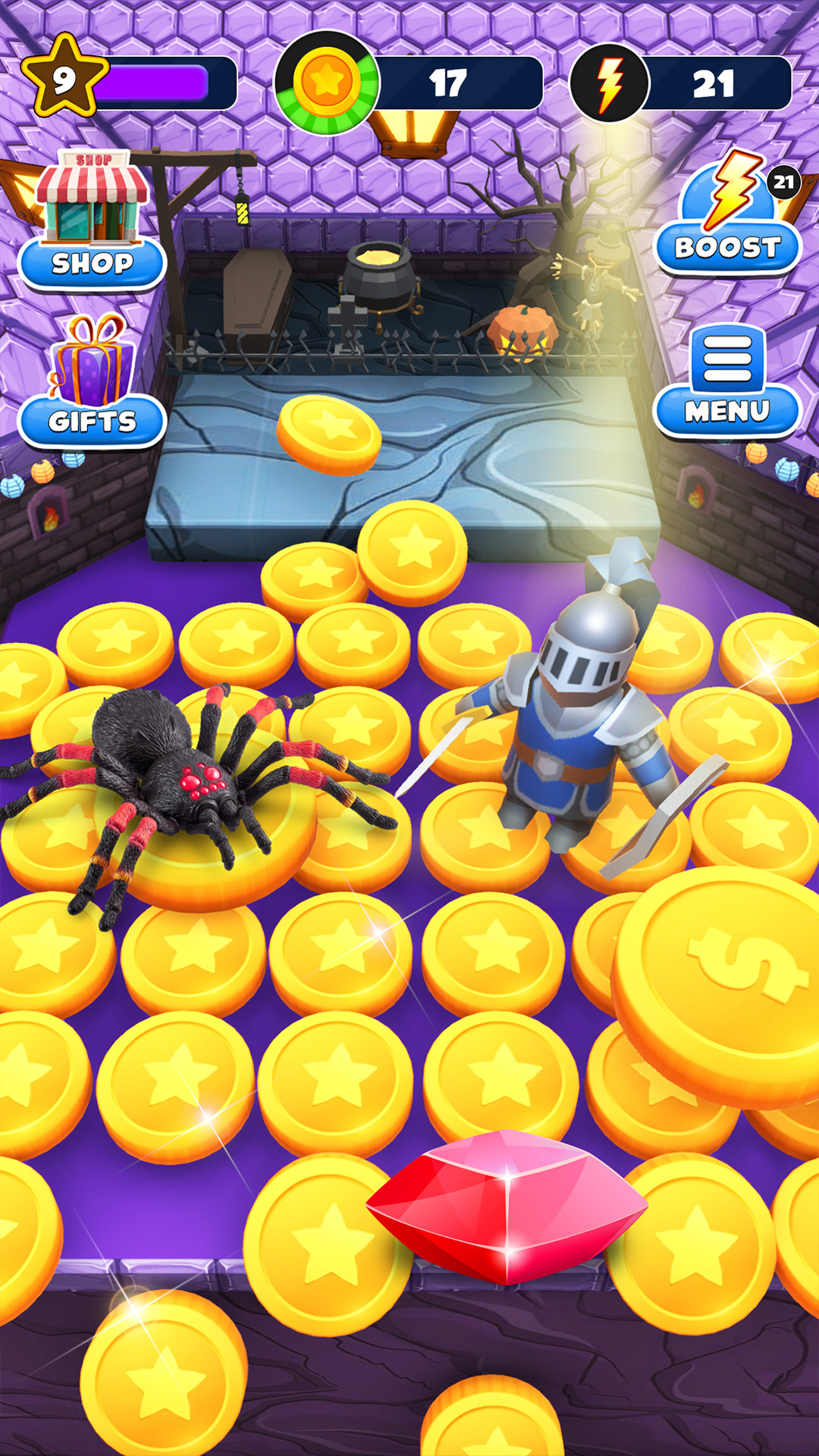 Coin Pusher 3D Cash Crane Game: Carnival Party Gold Coins Master Dozer ...