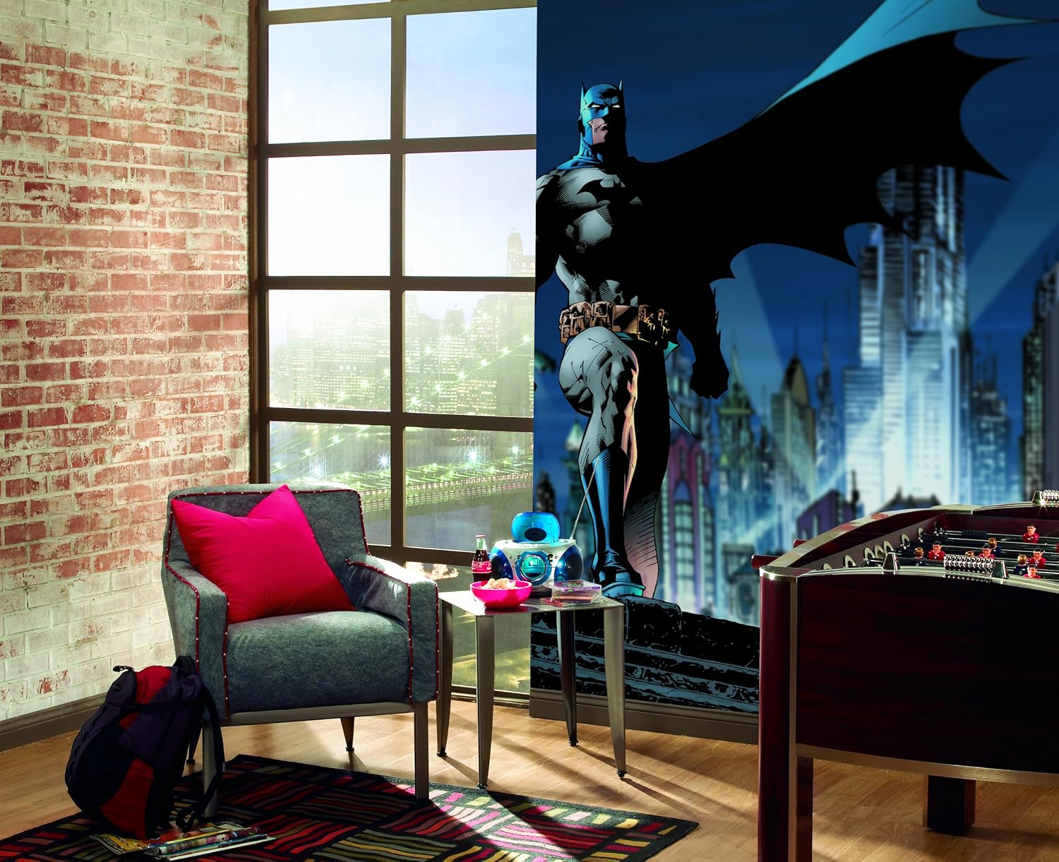 Amazon.com: RoomMates JL1067M Batman Full Size Prepasted Wall Mural : Baby