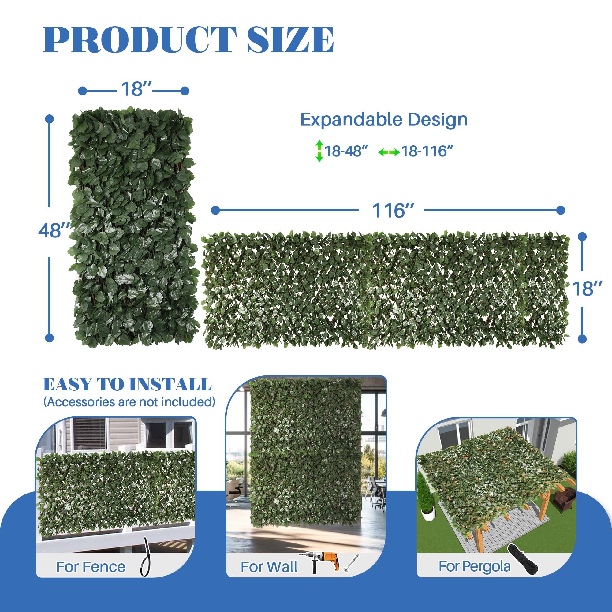 Snapklik.com : ECOOPTS Expandable Artificial Leaf Faux Ivy Sweet Potato ...