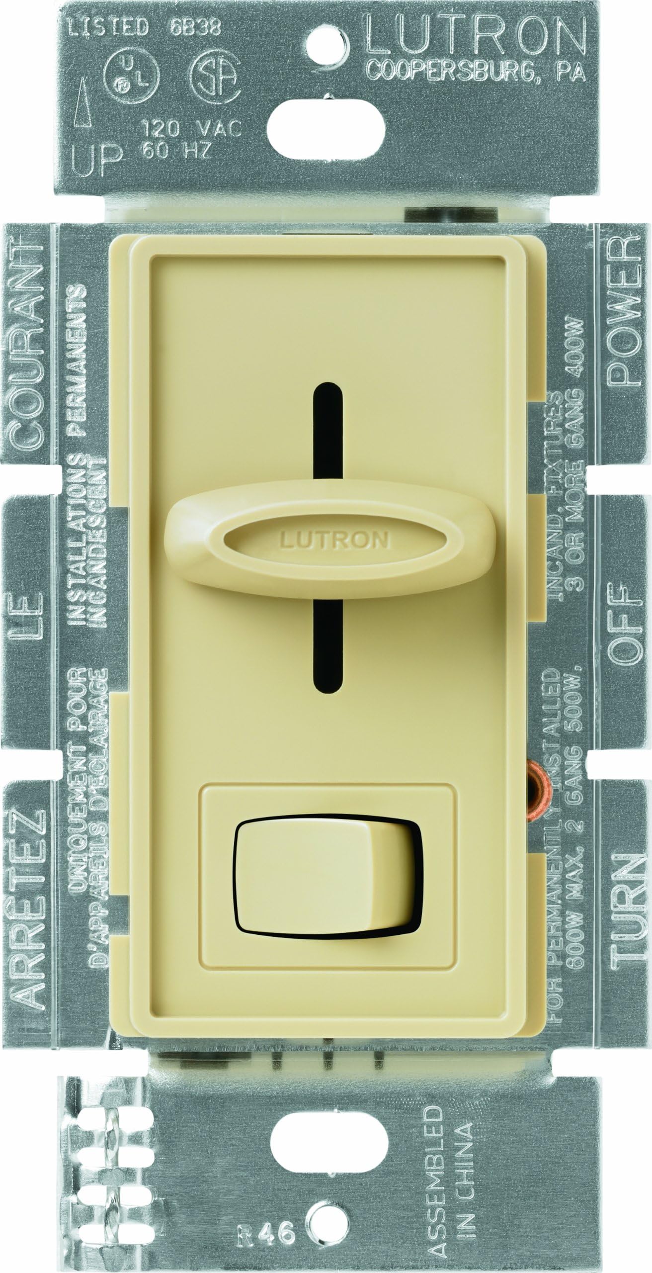 Lutron DVF-103P-277-WH Lighting DIMMER and Ballast - Wall Dimmer ...