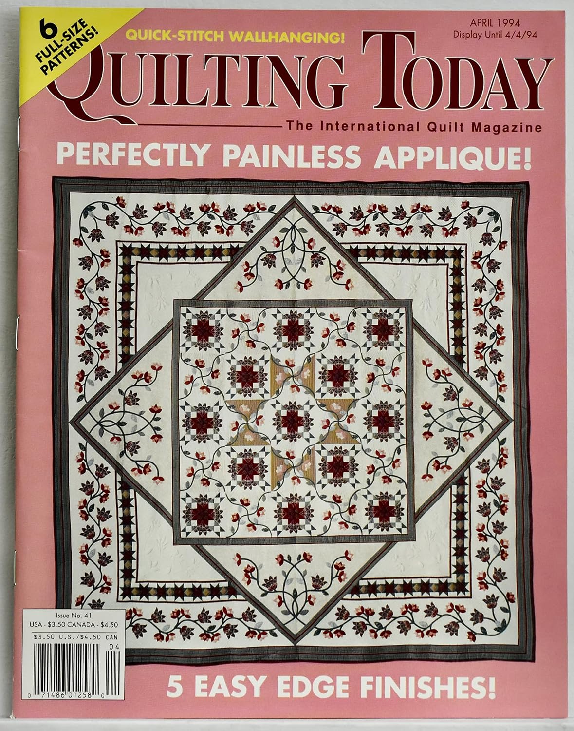 QUILTING TODAY magazine April 1994 Issue 41 (The International Quilt ...