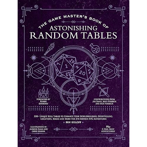 Snapklik.com : The Game Masters Book Of Astonishing Random Tables: 300+ Unique Roll Tables To ...
