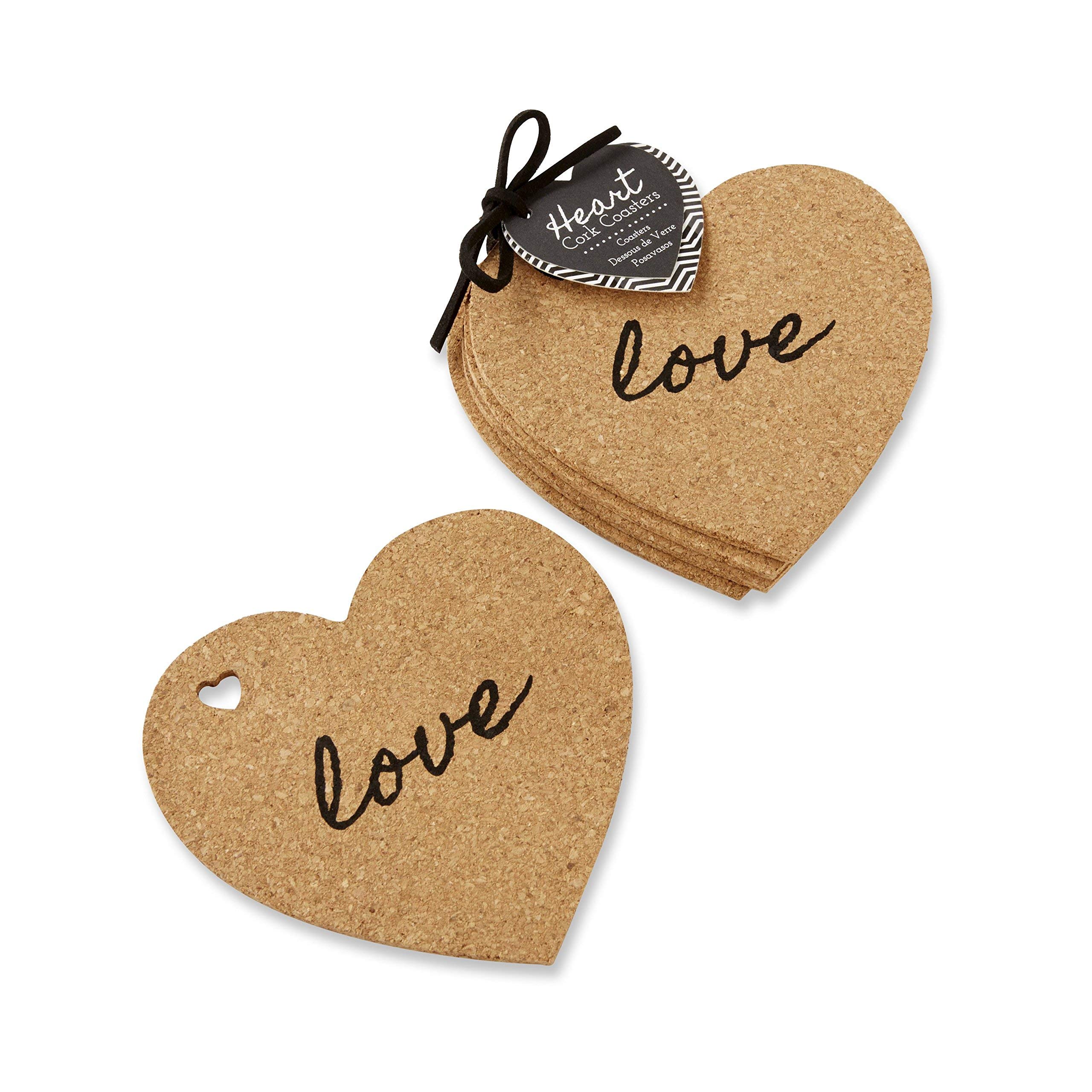 Amazon.com: Kate Aspen Heart Cork Coaster (96 Sets of 4, 384 Coasters ...