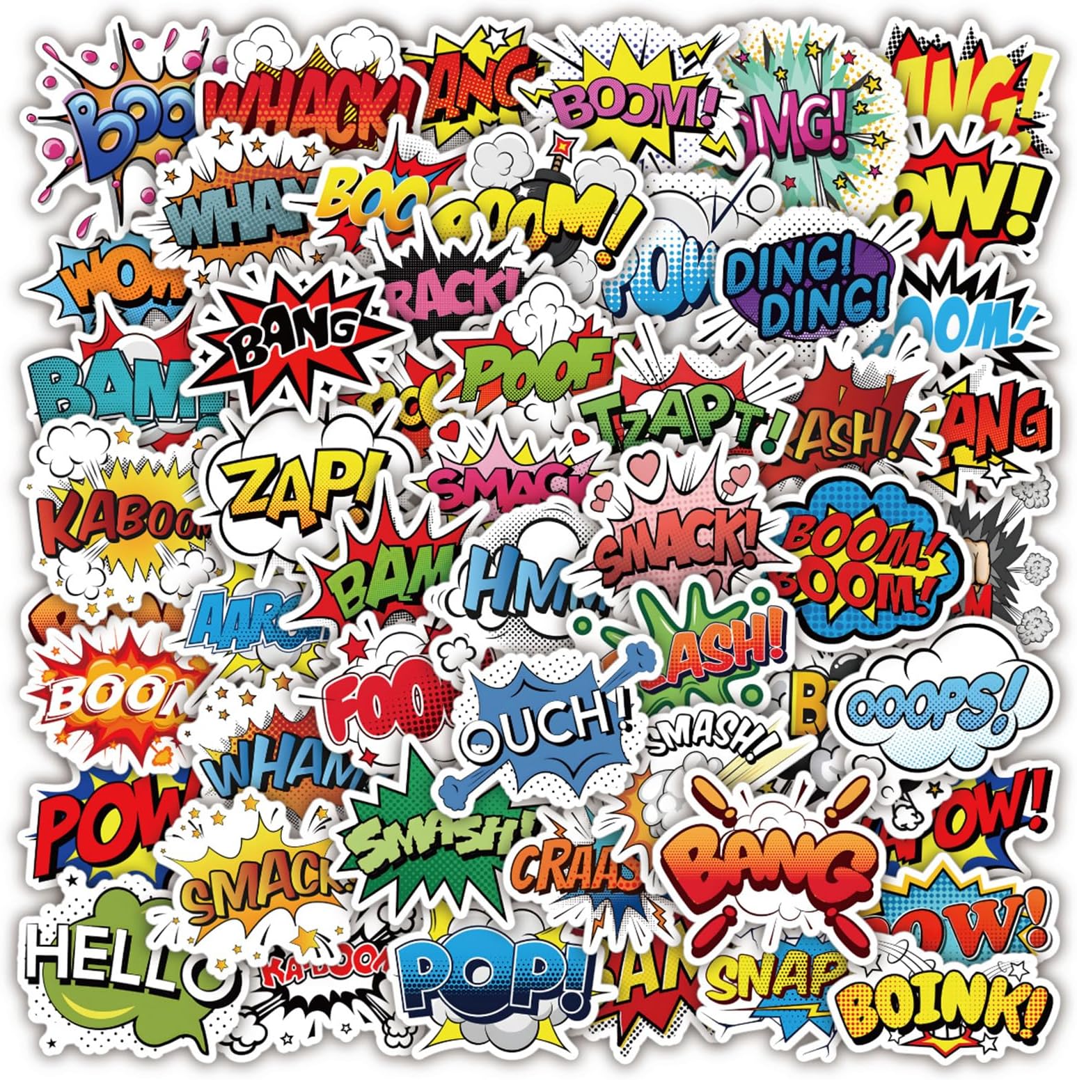 Amazon.com: ADJOY Large Superhero Party Stickers - Superhero Sign ...