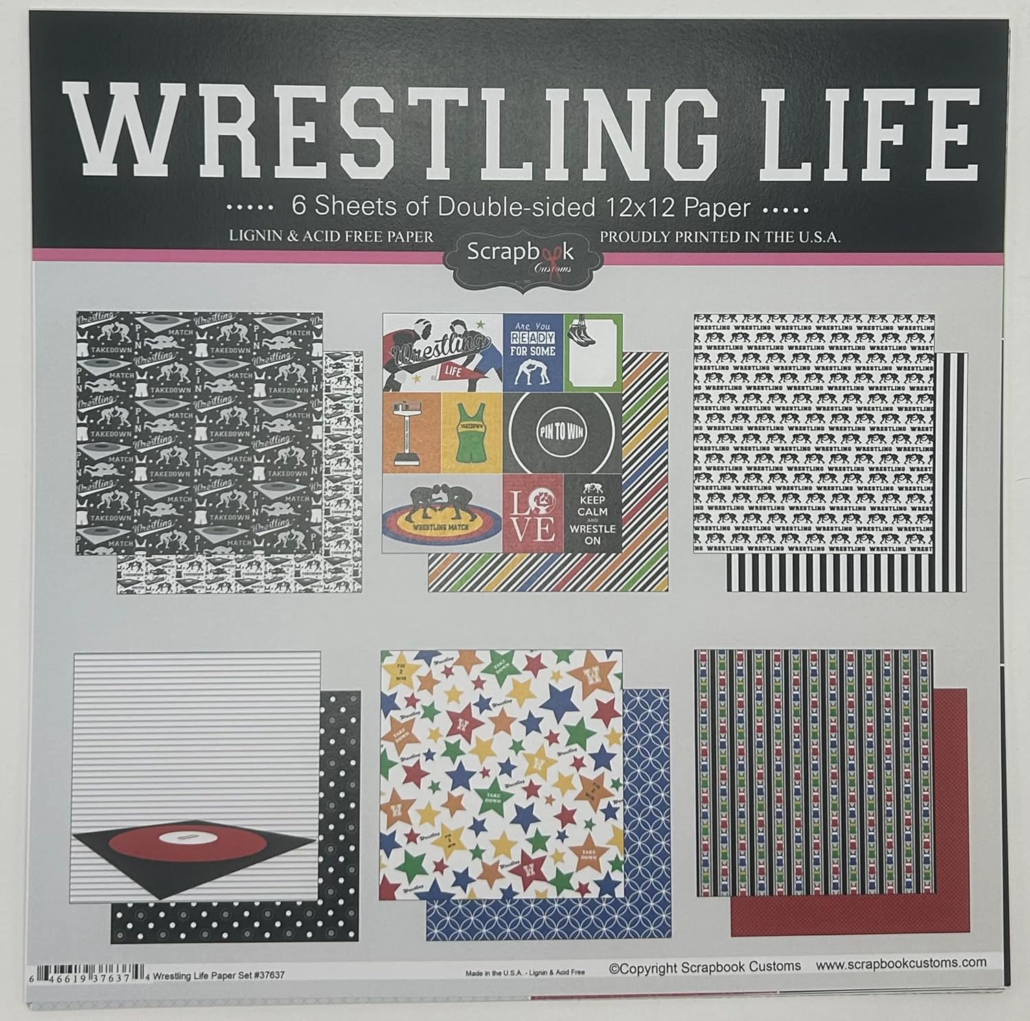 Amazon.com: Scrapbook Customs Themed Paper Scrapbook Kit, Wrestling Life