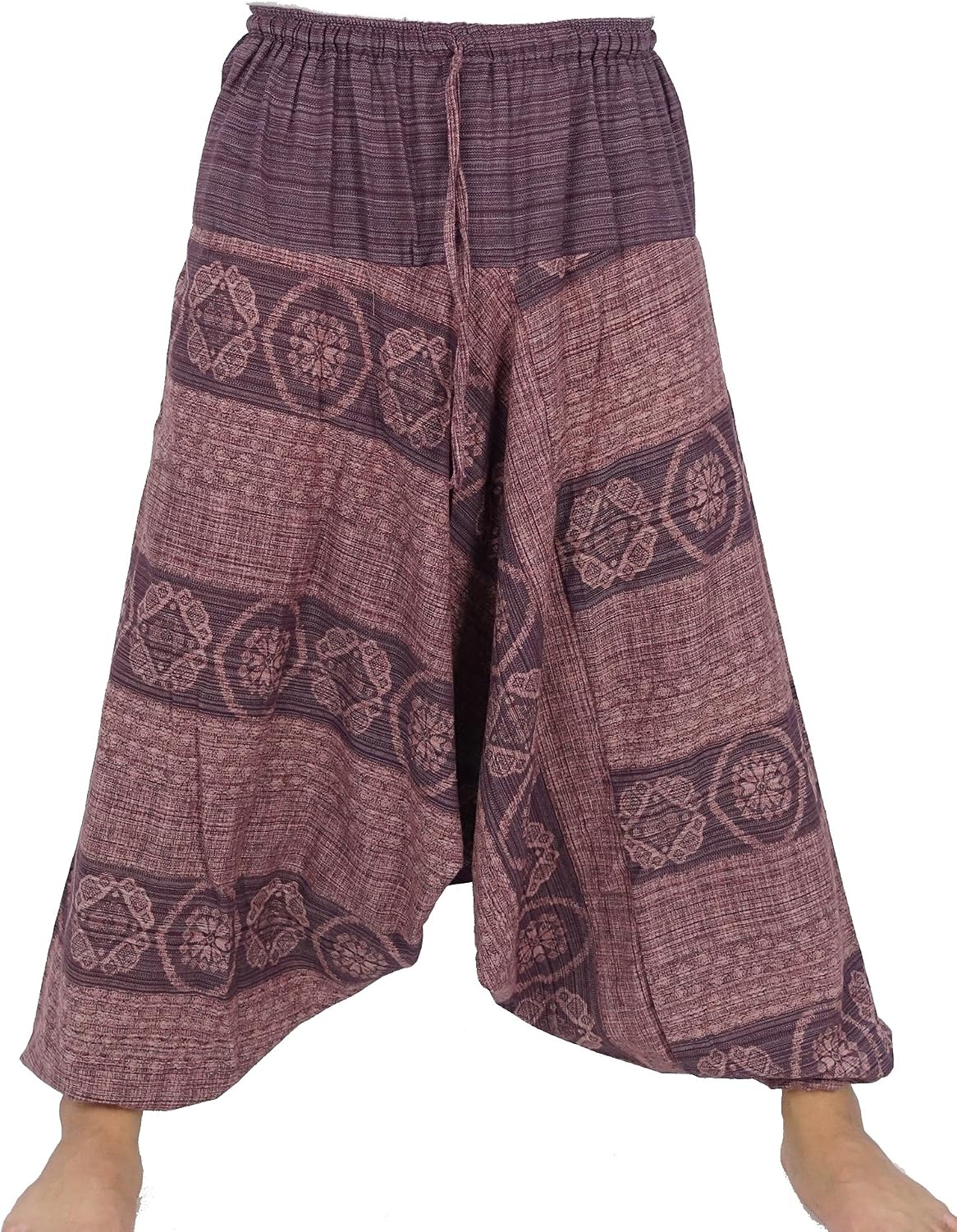Vanaleeyah Hill Tribe Style Unisex Harem Pants Elastic Waist Harem ...