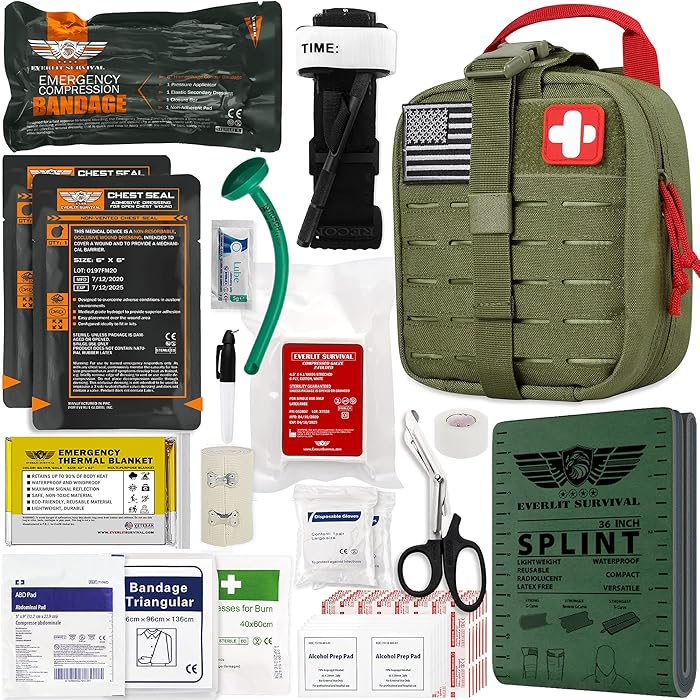 Buy EVERLIT Emergency Trauma Kit GEN-II Mil-Spec Nylon Laser Cut Pouch ...