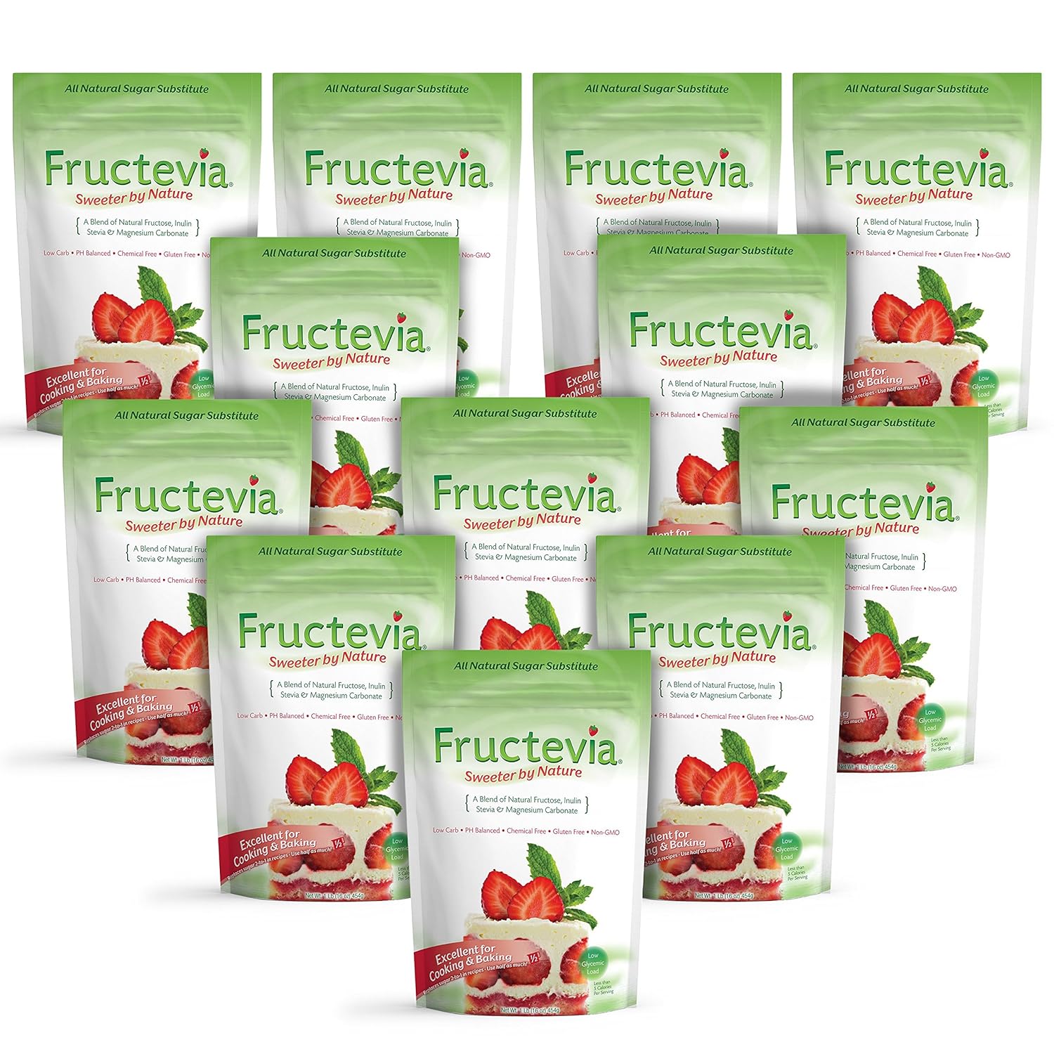 Amazon.com: Fructevia - 1 lb bag/12 pack Fructose, Inulin & Stevia ...