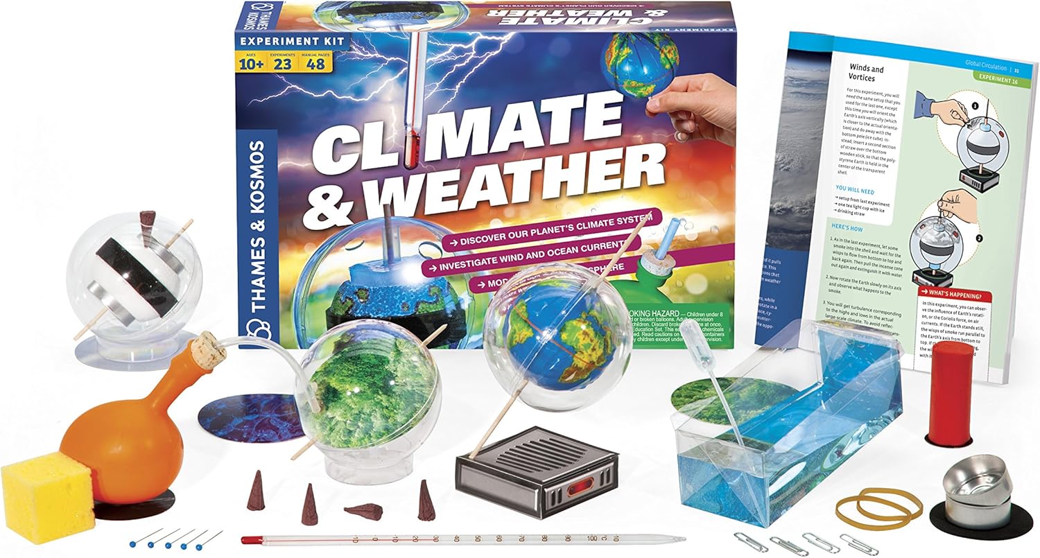 Amazon.com: Thames & Kosmos Climate & Weather Science Kit | Learn About ...