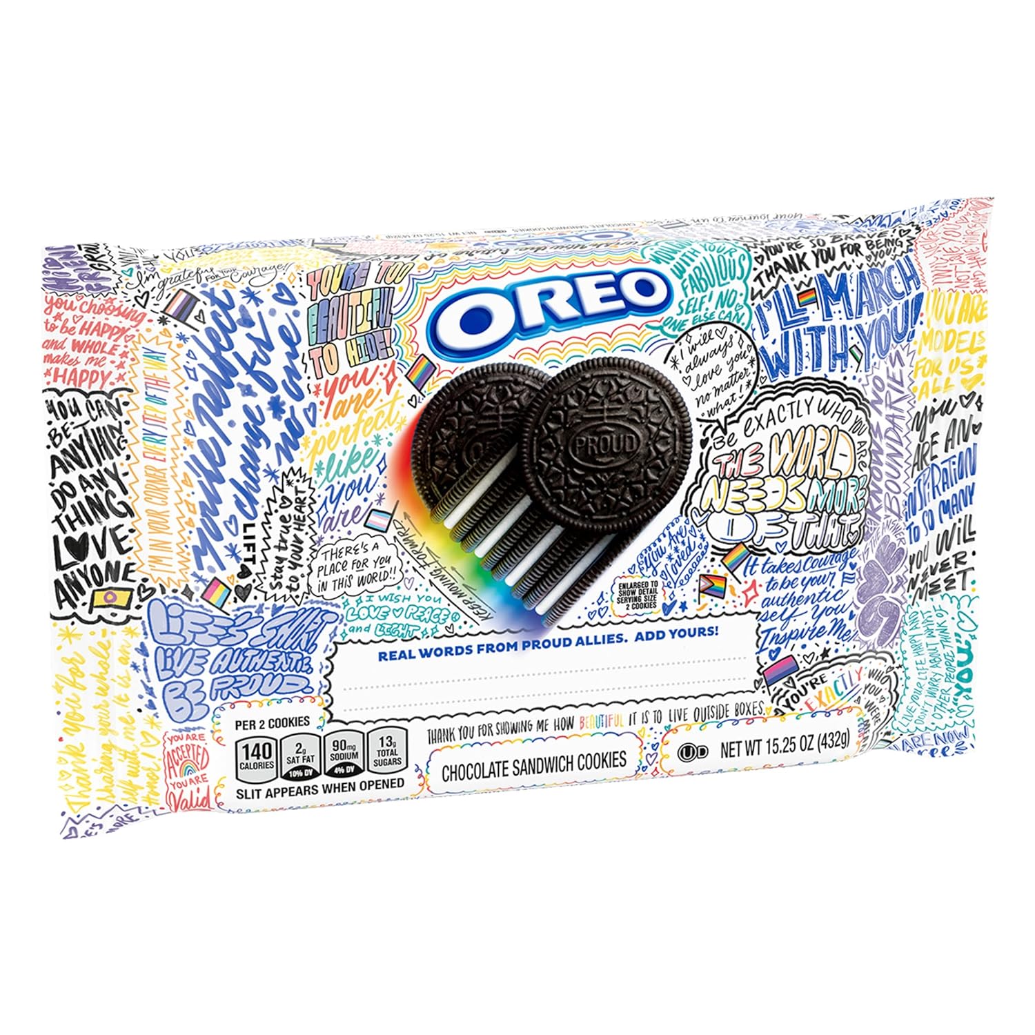 Buy OREO Pride Chocolate Sandwich Cookies, Limited Edition, 15.25 oz ...