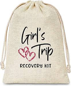 Amazon.com: Hangover Kit Gift Bags - Girl's Trip Recovery Kit - Pink ...