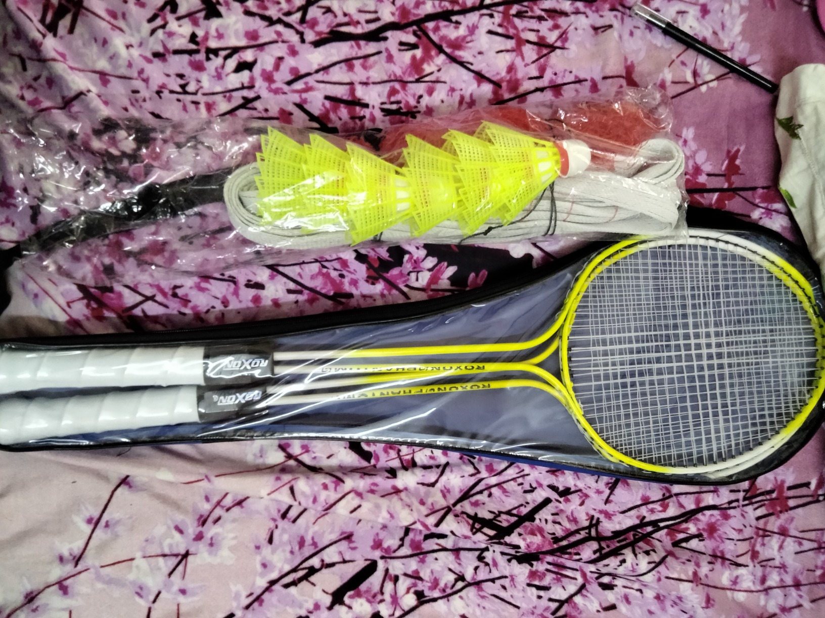 ROXON Phantom Double Shaft Iron Body Badminton Racket Set of 2 Piece ...