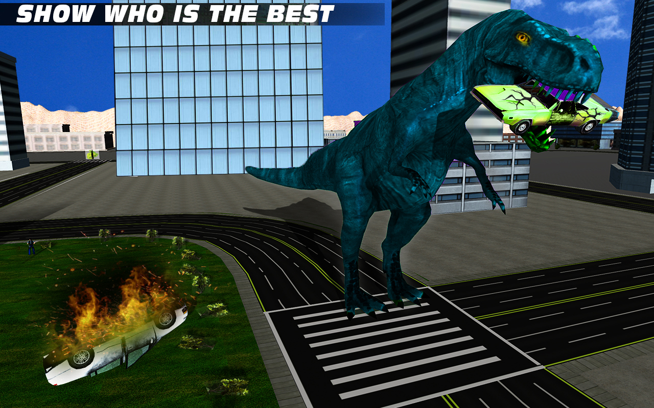 Real Angry Dinosaur City Rampage Simulator - City Destruction & Dino ...