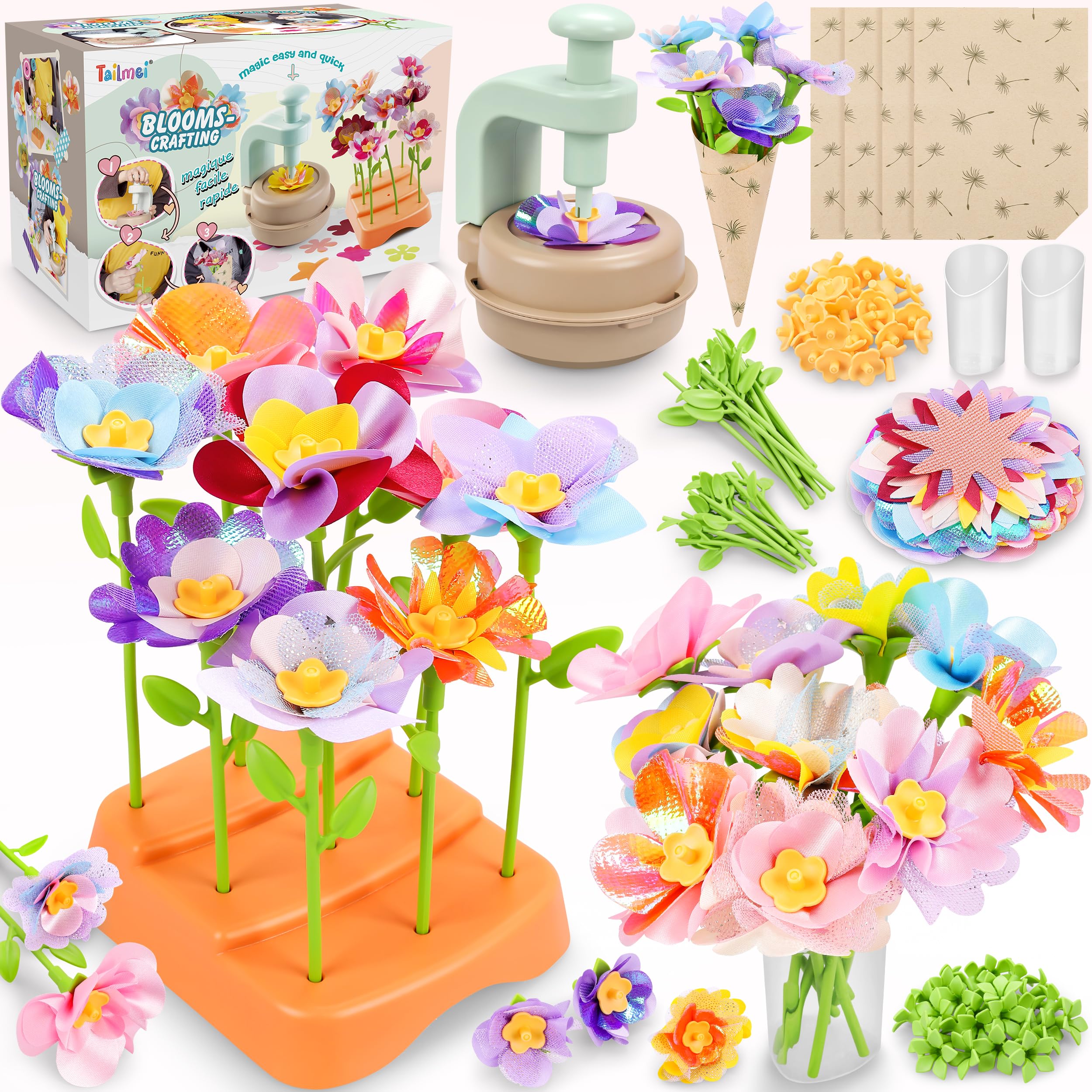 Tailmei Flower Pressing Kitfor Girls,Flower Craft Kit,Build Flower ...