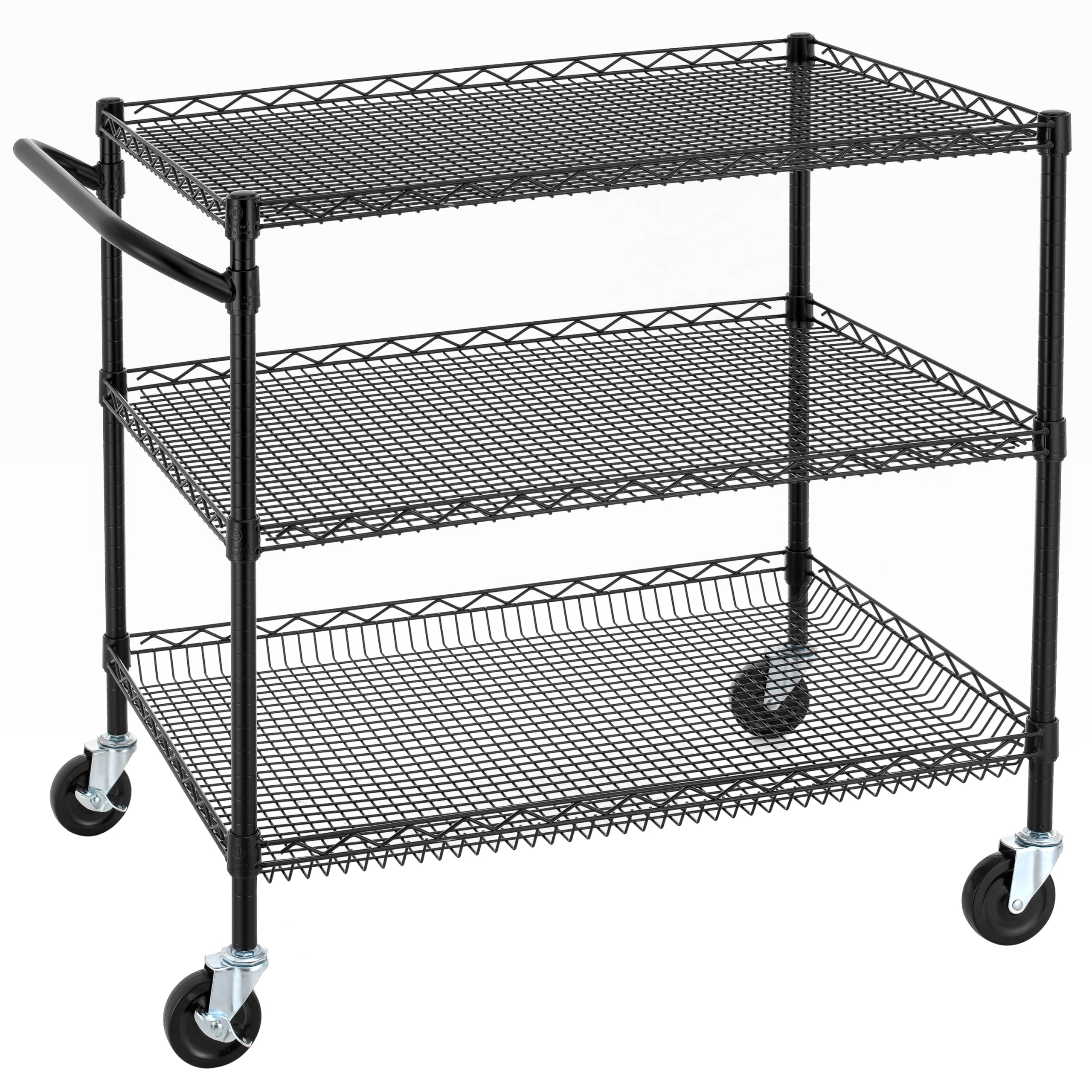 Amazon.com: Finnhomy 3 Tier Heavy Duty Commercial Grade Utility Cart ...
