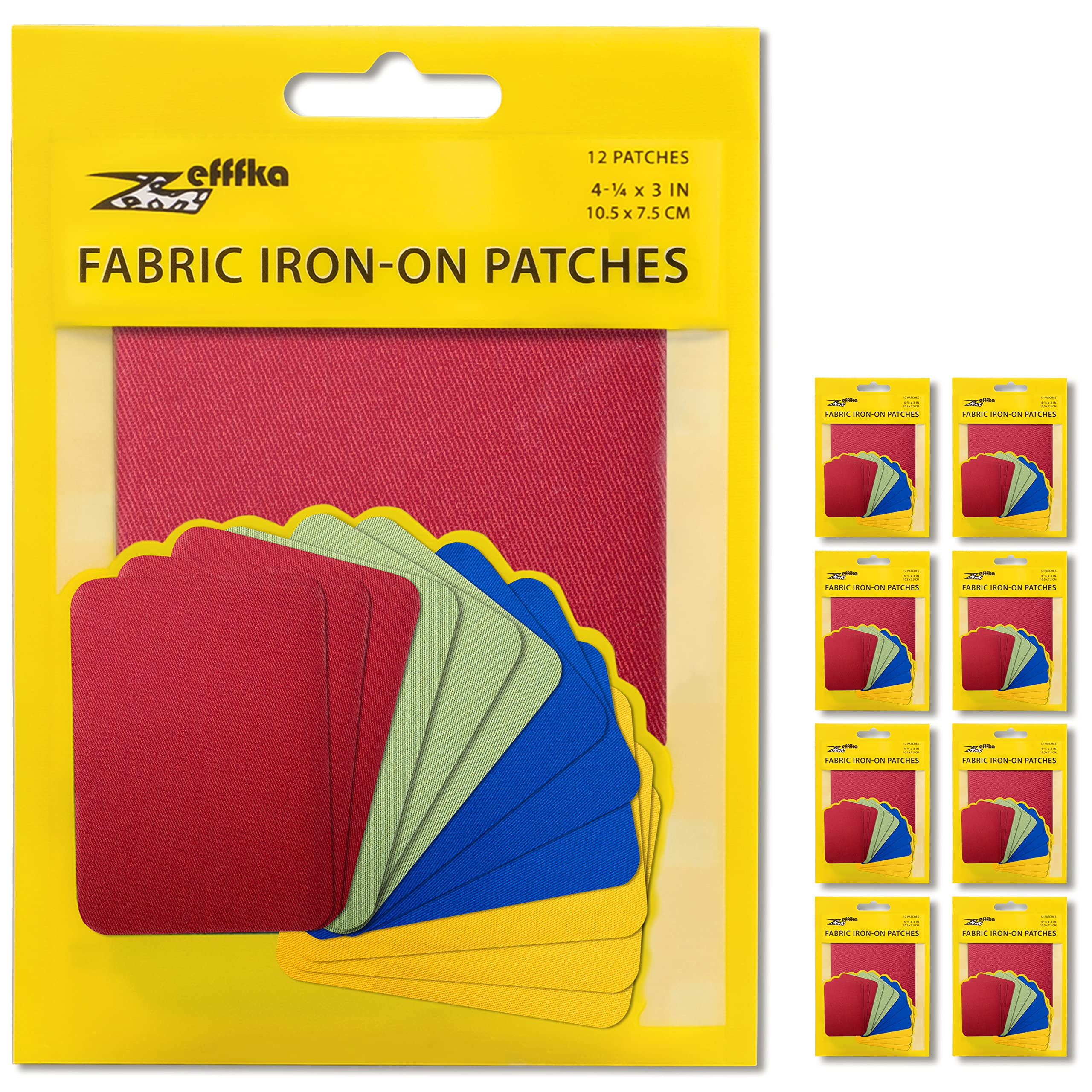 Amazon.com: ZEFFFKA 9 Packages Premium Quality Fabric Iron-on Patches ...