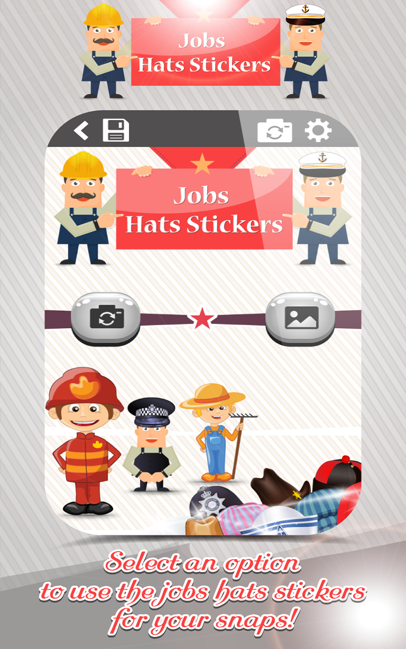 Jobs Hats Stickers - App on Amazon Appstore