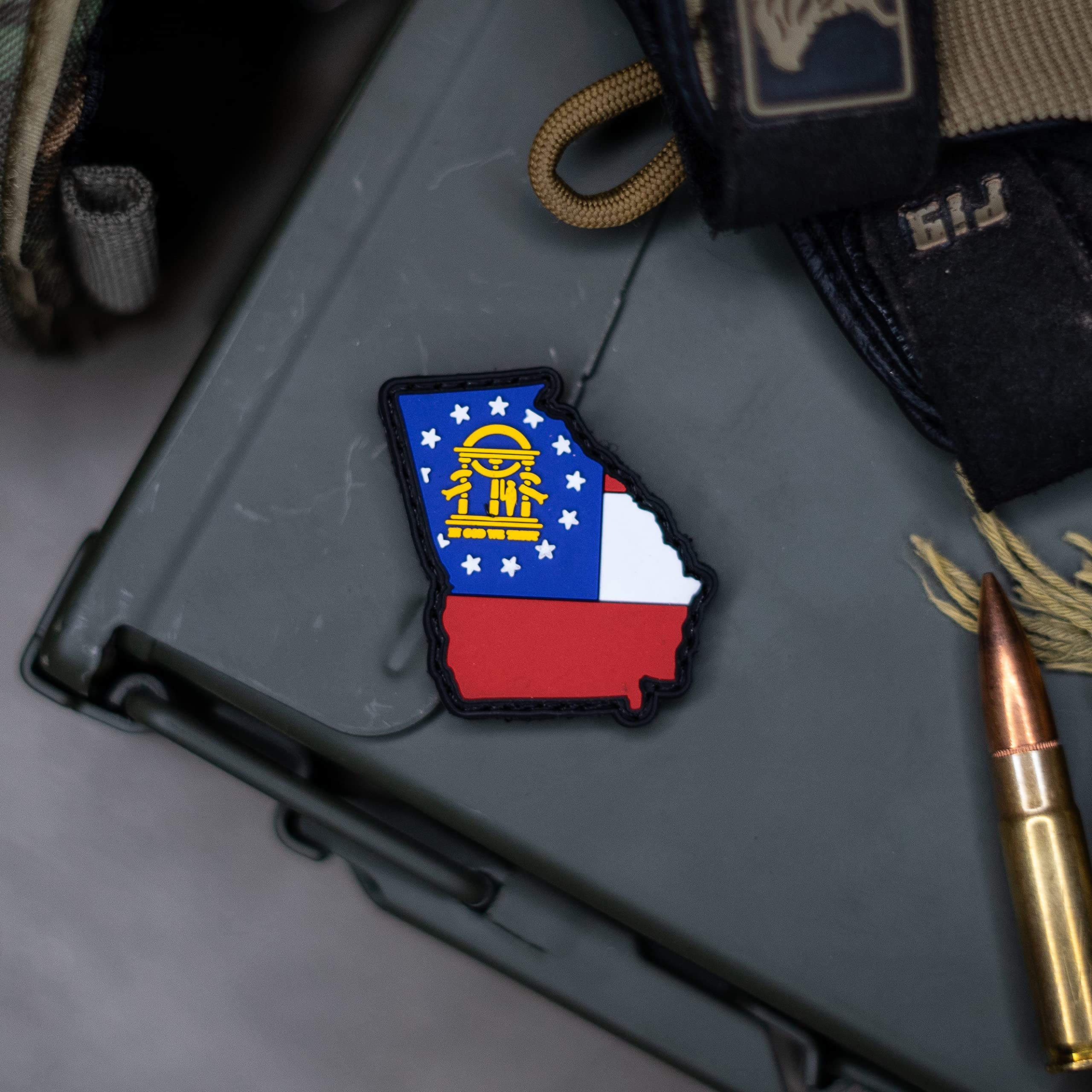 Amazon.com: NEO TACTICAL GEAR Georgia State Flag Ranger Eye PVC Morale ...