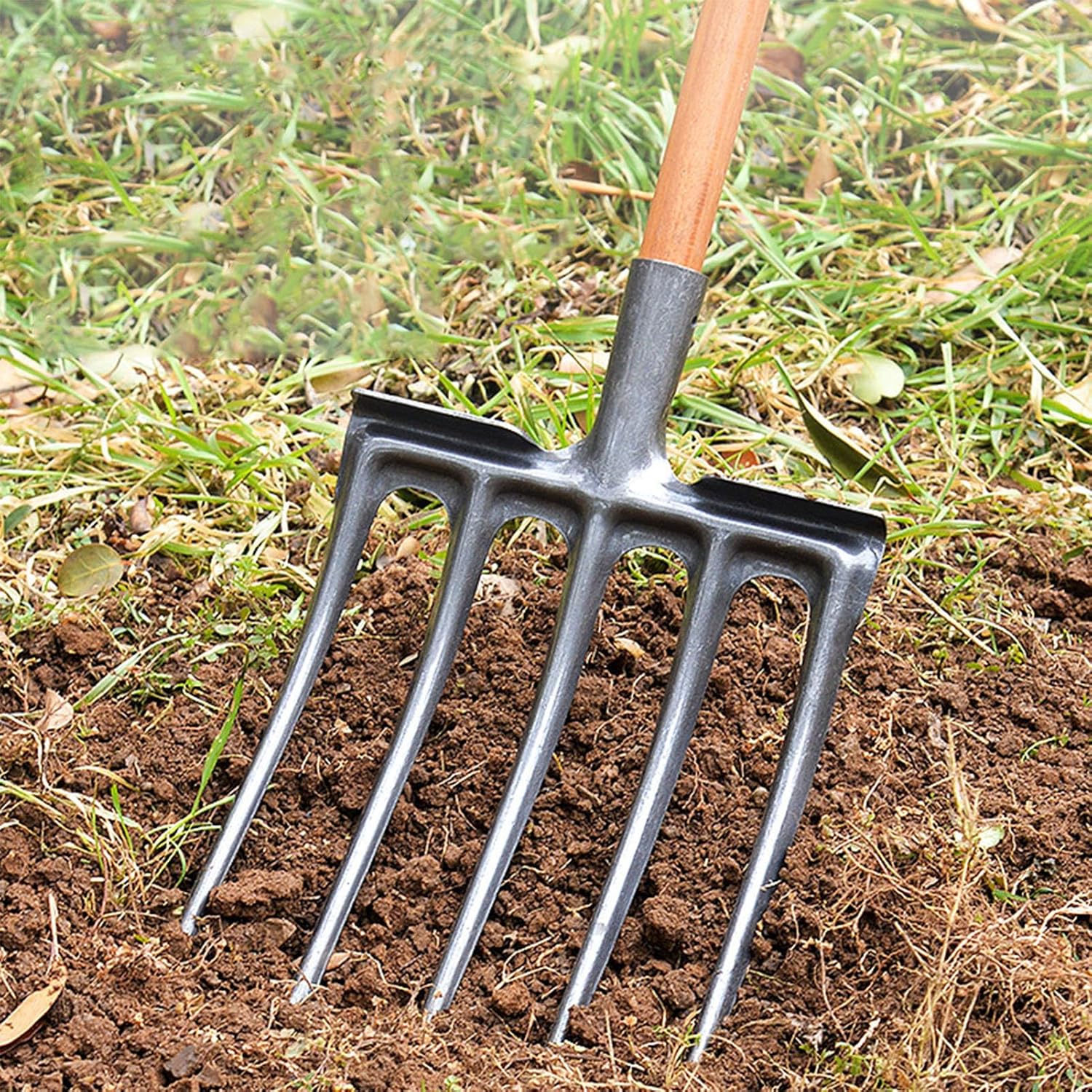 Digging Fork, Garden Digging Spading Fork, High Carbon Steel (4 Tine) : Amazon.ca: Patio, Lawn ...