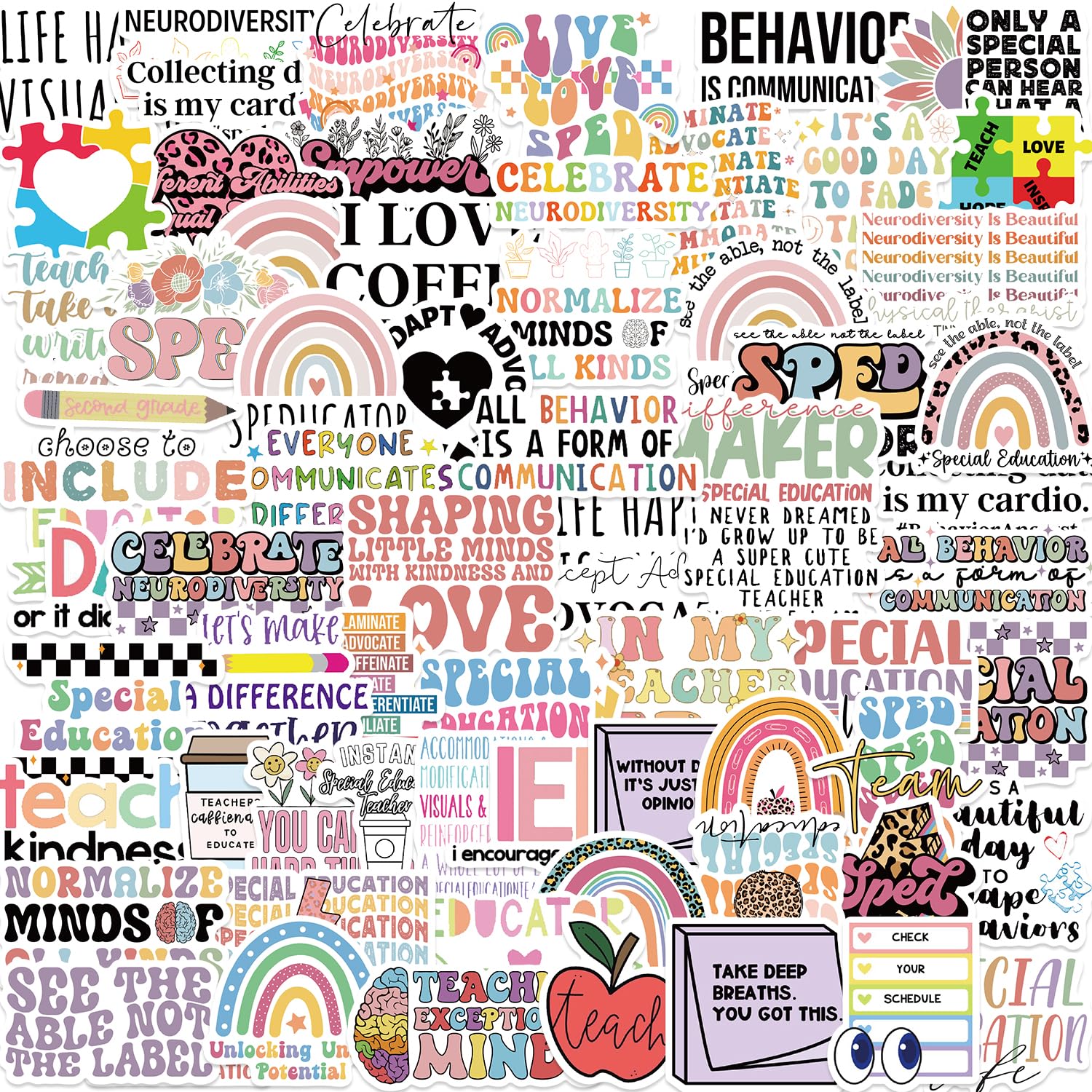 Amazon.com: 100PCS Special Education Teachers Stickers,SPED Stickers ...