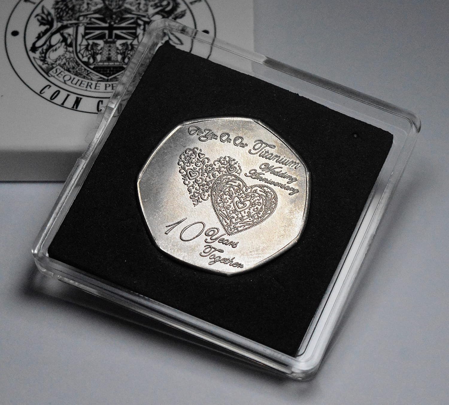 The Commemorative Coin Company Our 10th TITANIUM WEDDING ANNIVERSARY ...