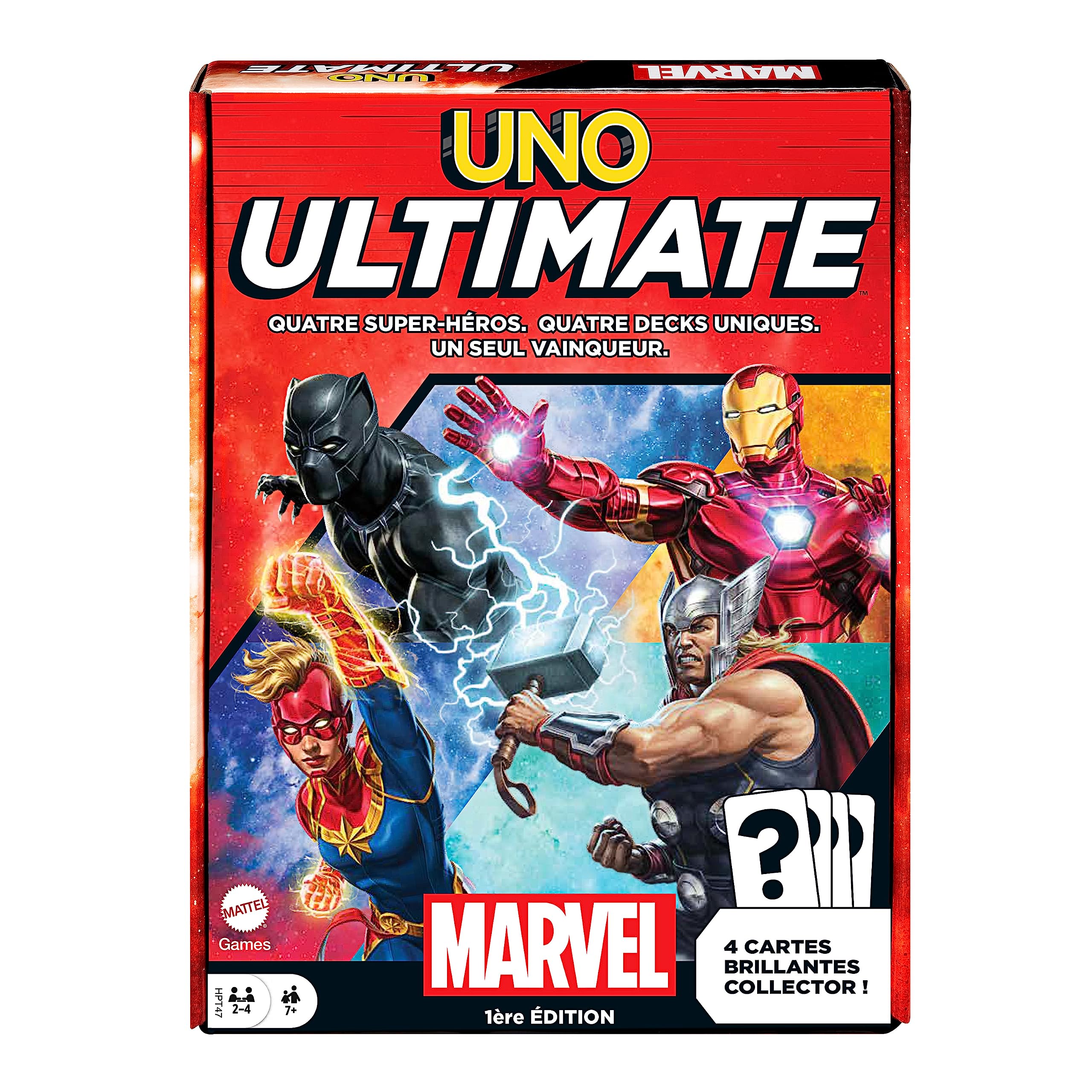 UNO Ultimate Marvel - Card Game, Superhero Design, Captain Marvel, Iron ...