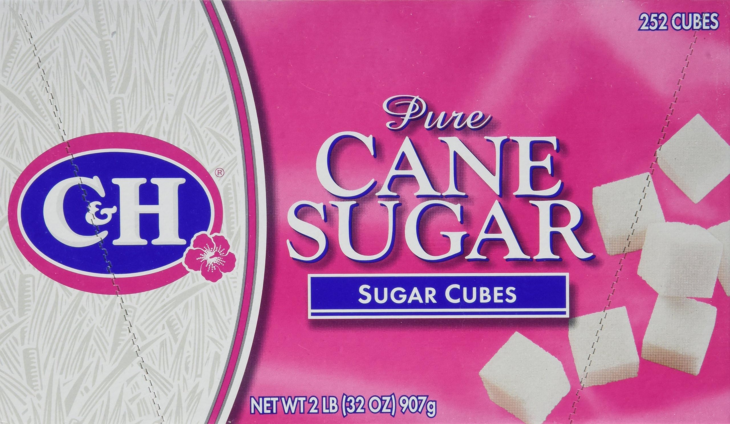 Amazon.com: C&H, Pure Cane, Sugar Cubes, 252 Count, 32oz Box : Grocery ...