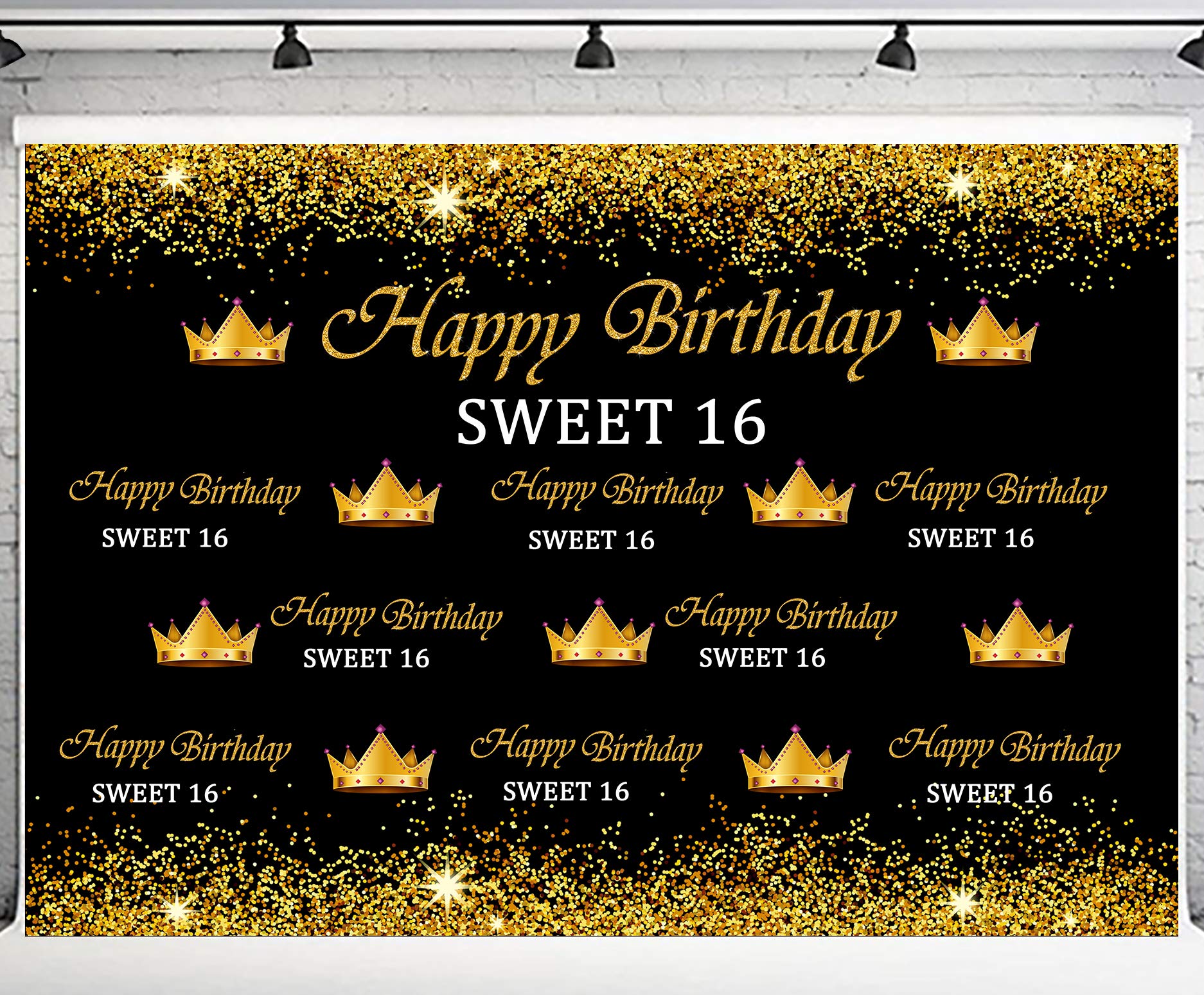 Sweet 16 Step And Repeat Backdrop Swag 16 Birthday Backdrop, Backdrop