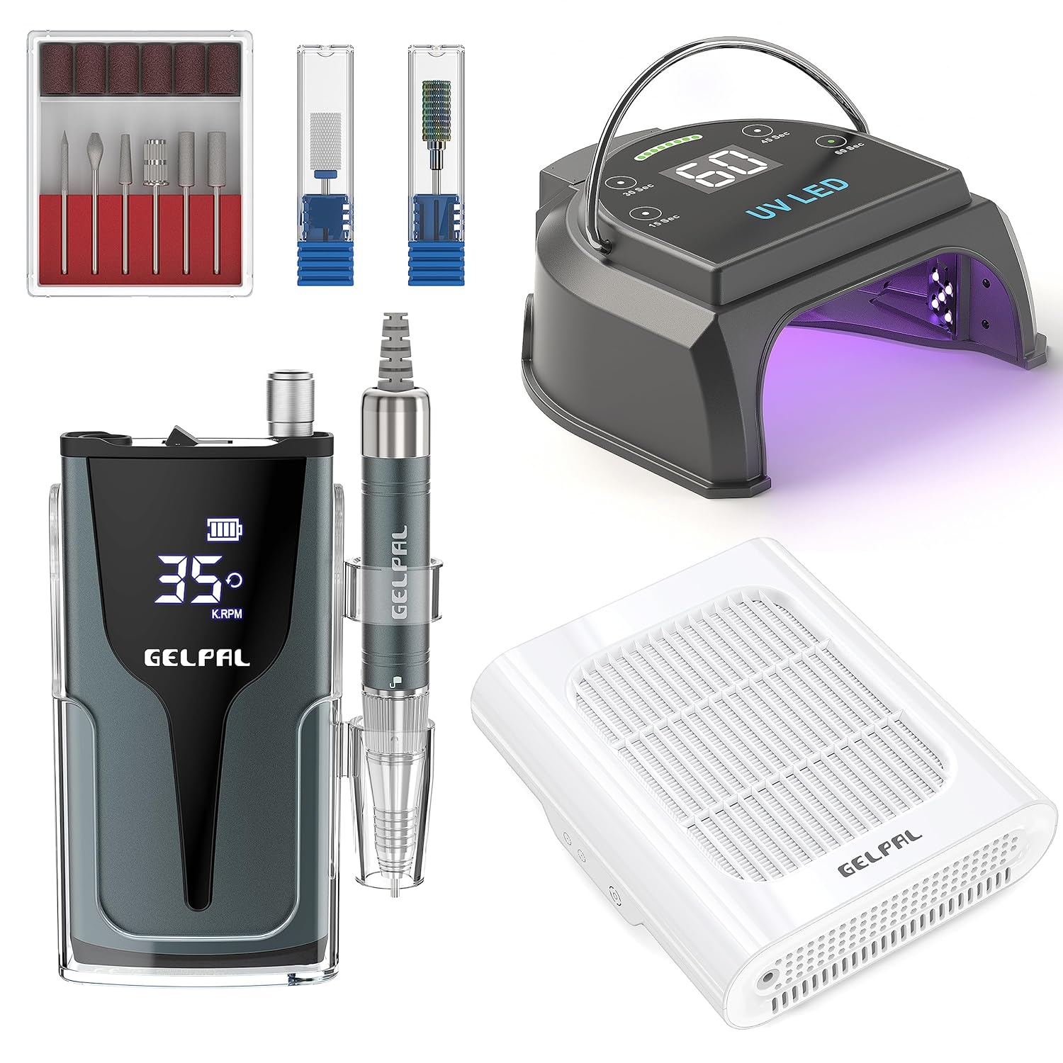 Amazon.com: Complete Nail Care Kit: Electric Nail Drill, Nail Dust ...