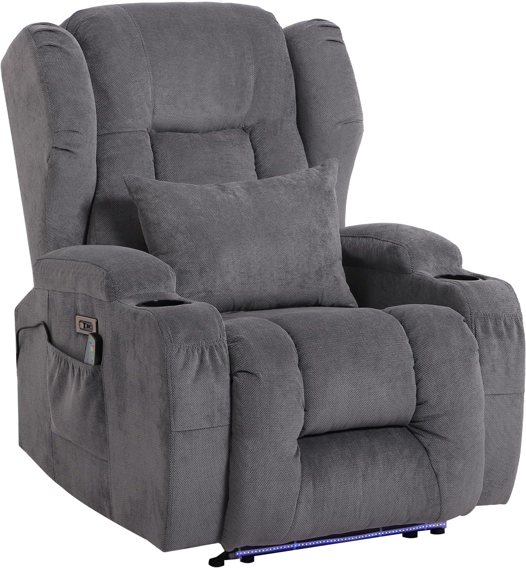 Amazon.com: URRED Power Recliner Chair, Home Theater Seating with LED ...