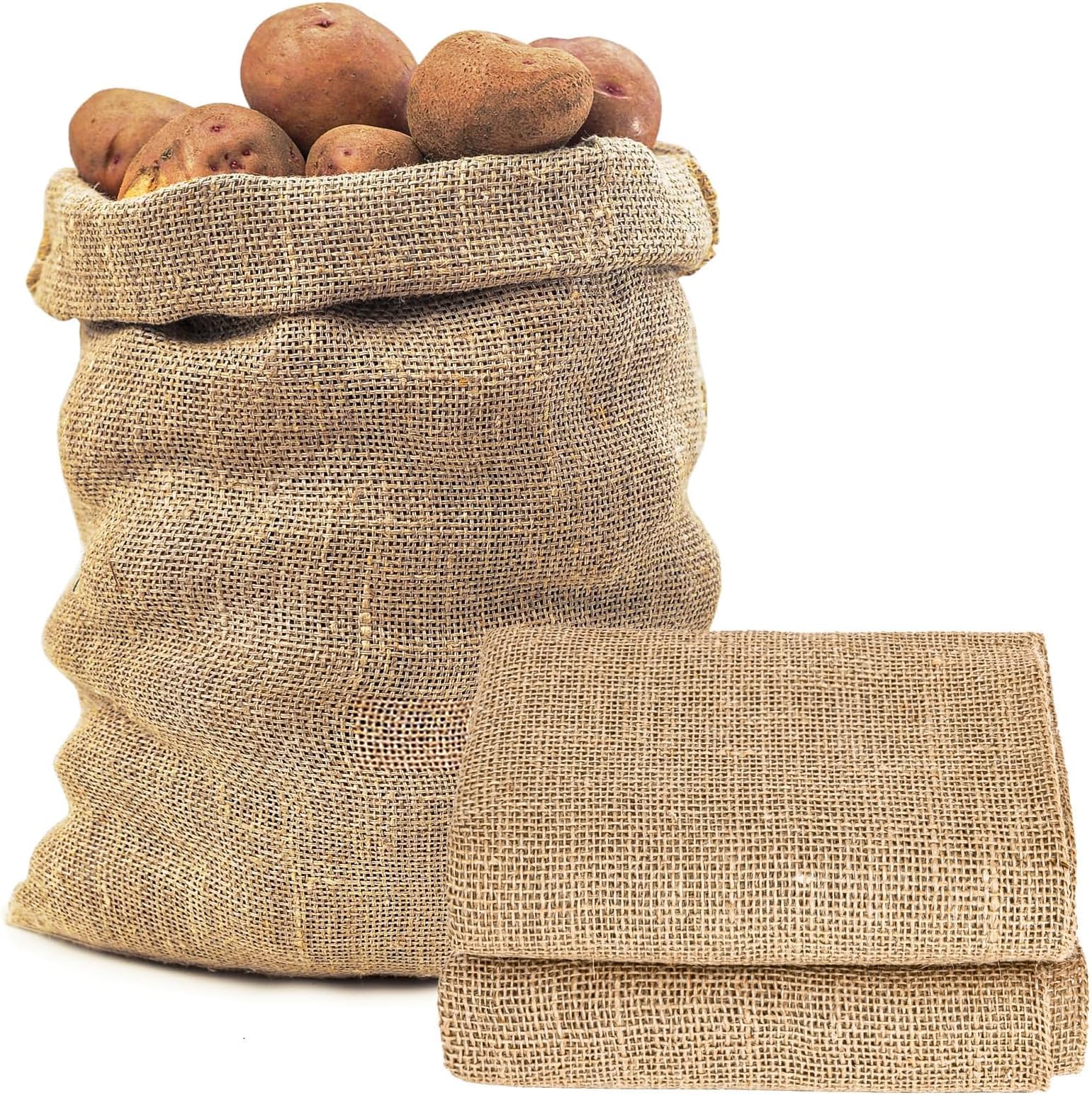 Amazon.com: 6 Pack Burlap Bags, 19.5 × 35 inch Potato Sack Race Bags ...