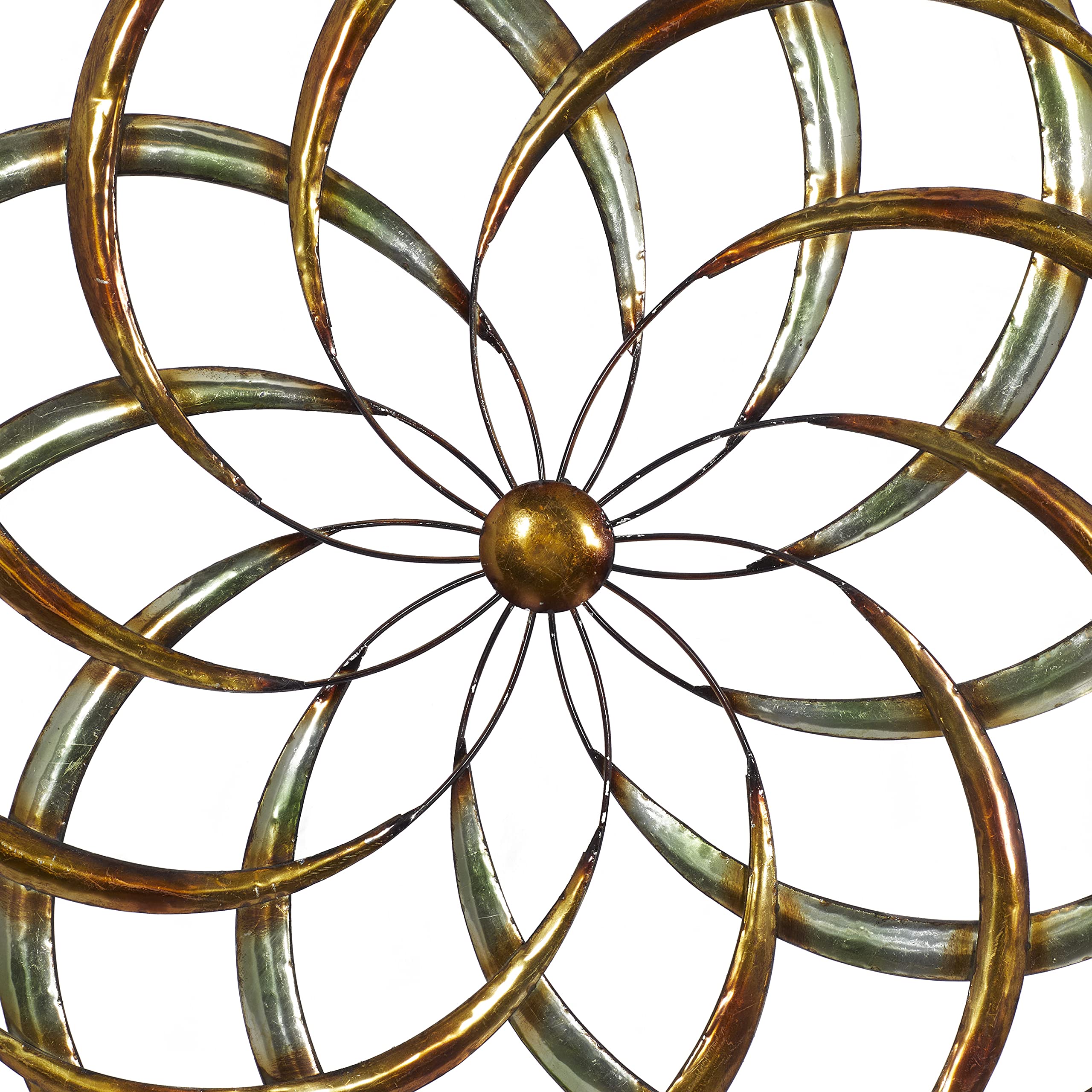 Deco 79 Metal Abstract Wind Spinner Inspired Wall Decor, 24" x 1" x 24 ...