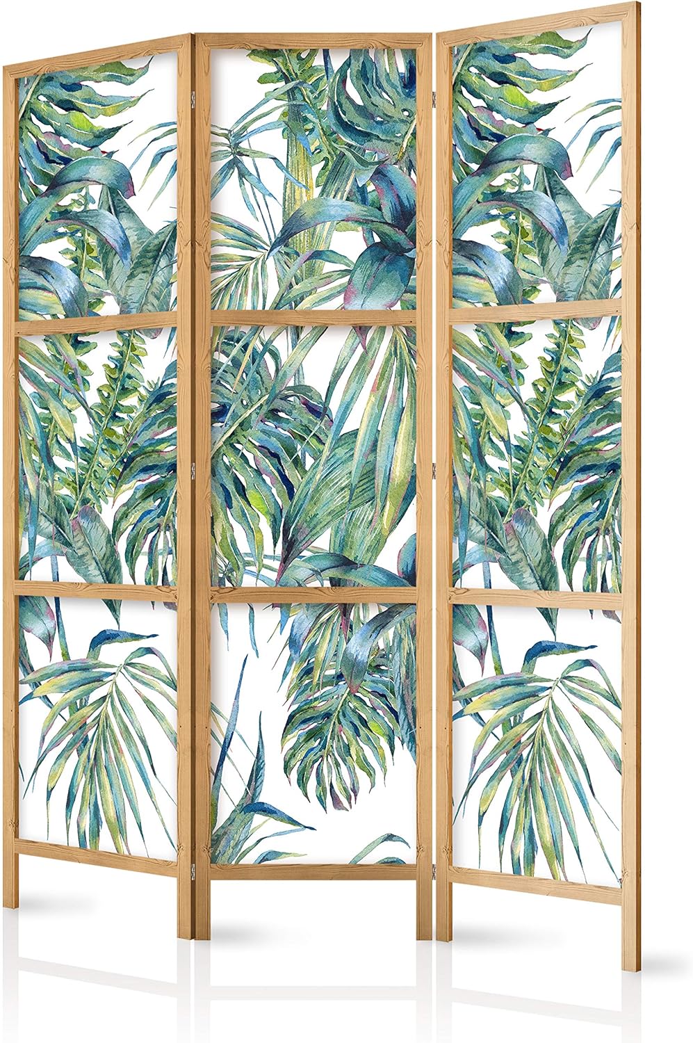 murando - Paravento da Interno Floreale 135x172 cm XXL Foglie verde 3 ...