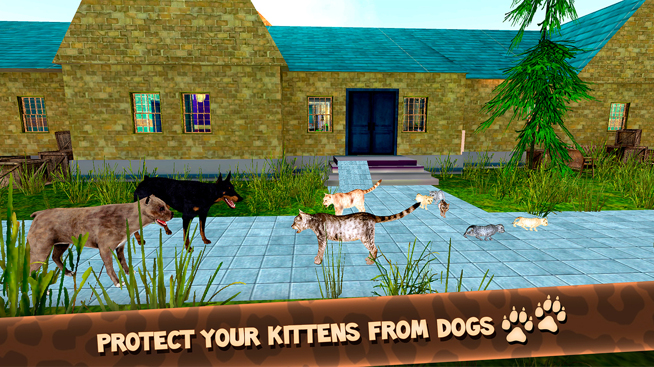 Protect My Cute House Animal Kitten: Virtual House Pet Game For Boys ...