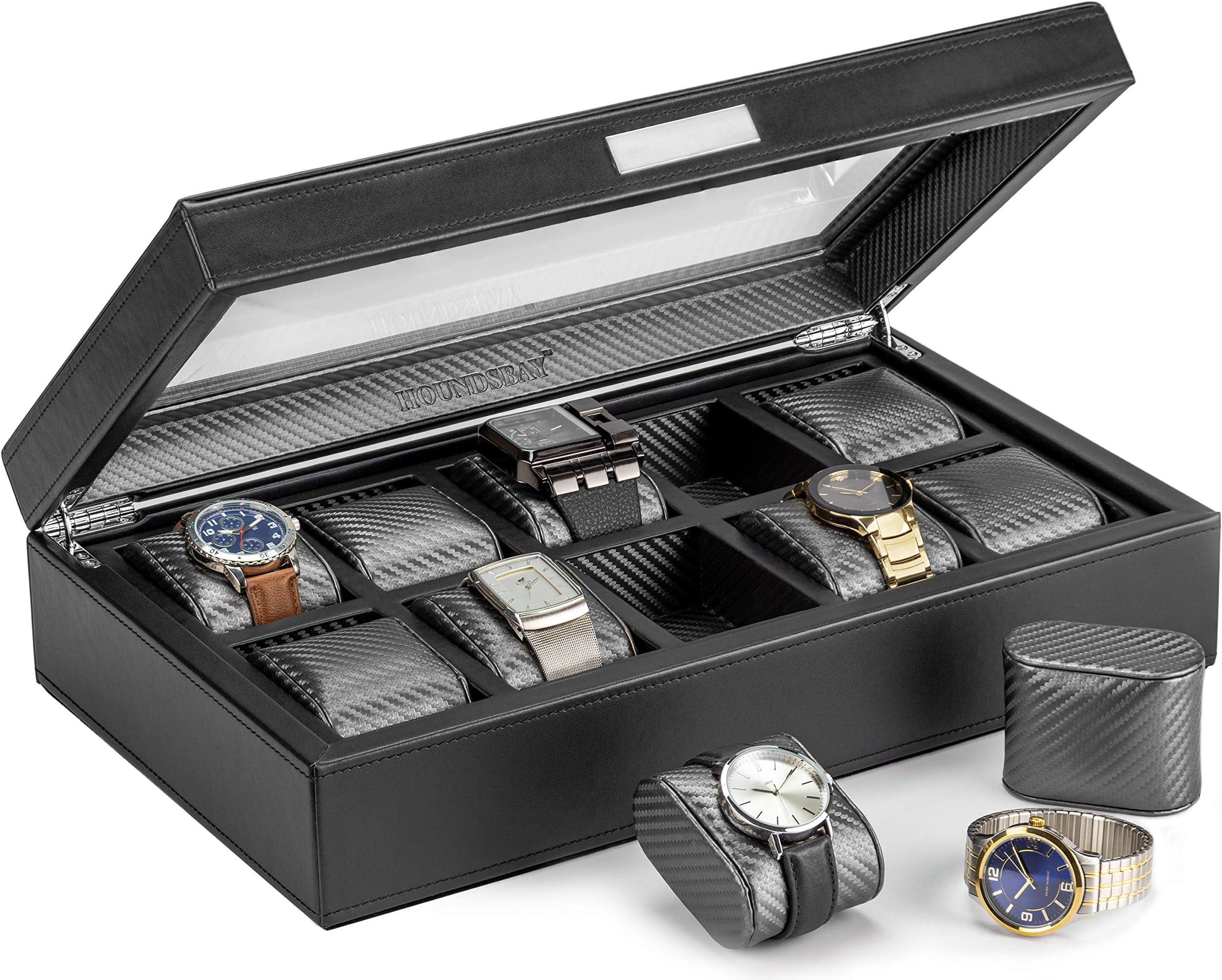 Amazon.com: ProCase Watch Box for Men, 20 Slot Watch Display Case Mens ...