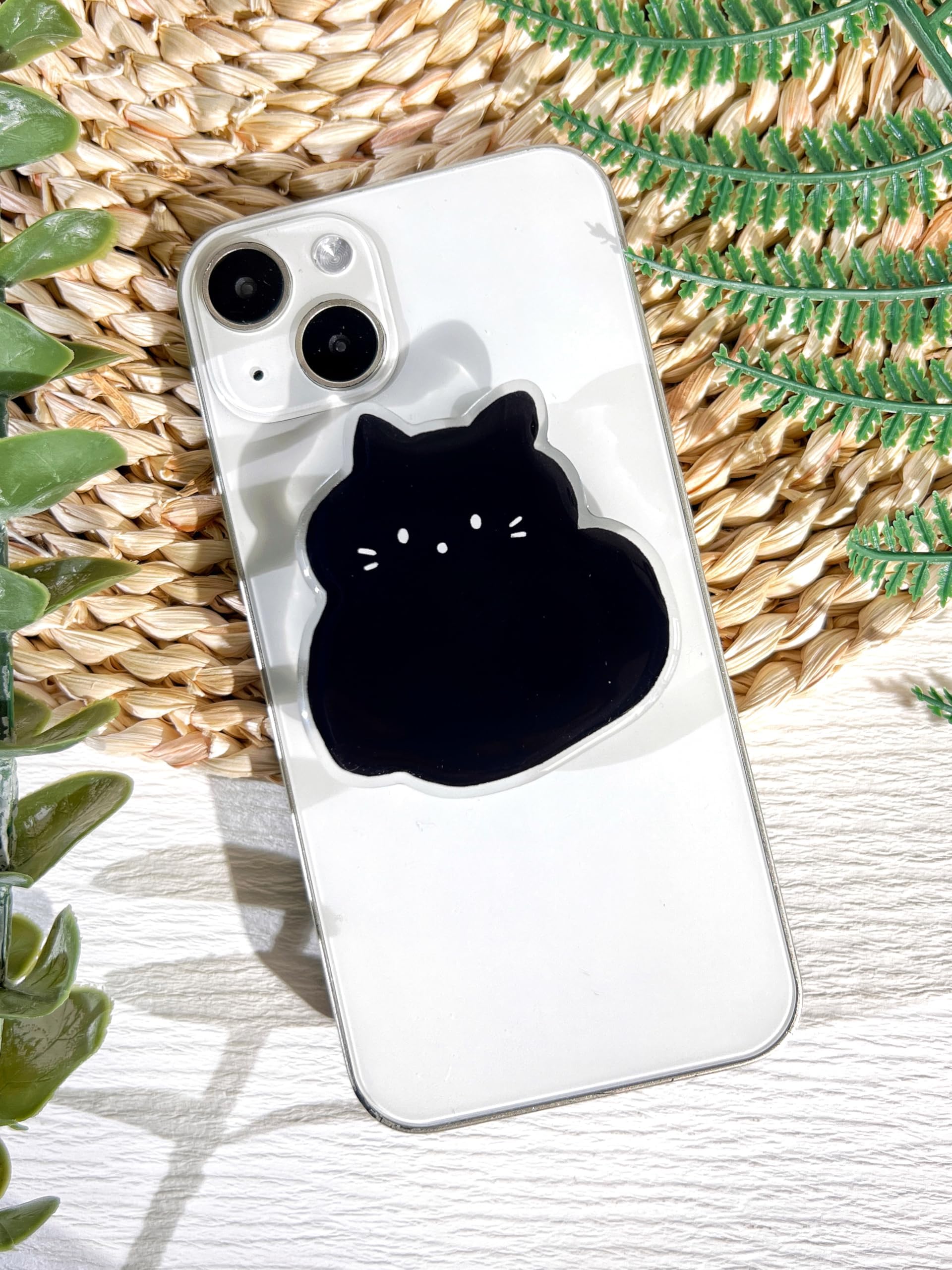 Amazon.com: Waterproof Cute Kawaii Cat Phone Grip/Phone Accessory/Phone ...