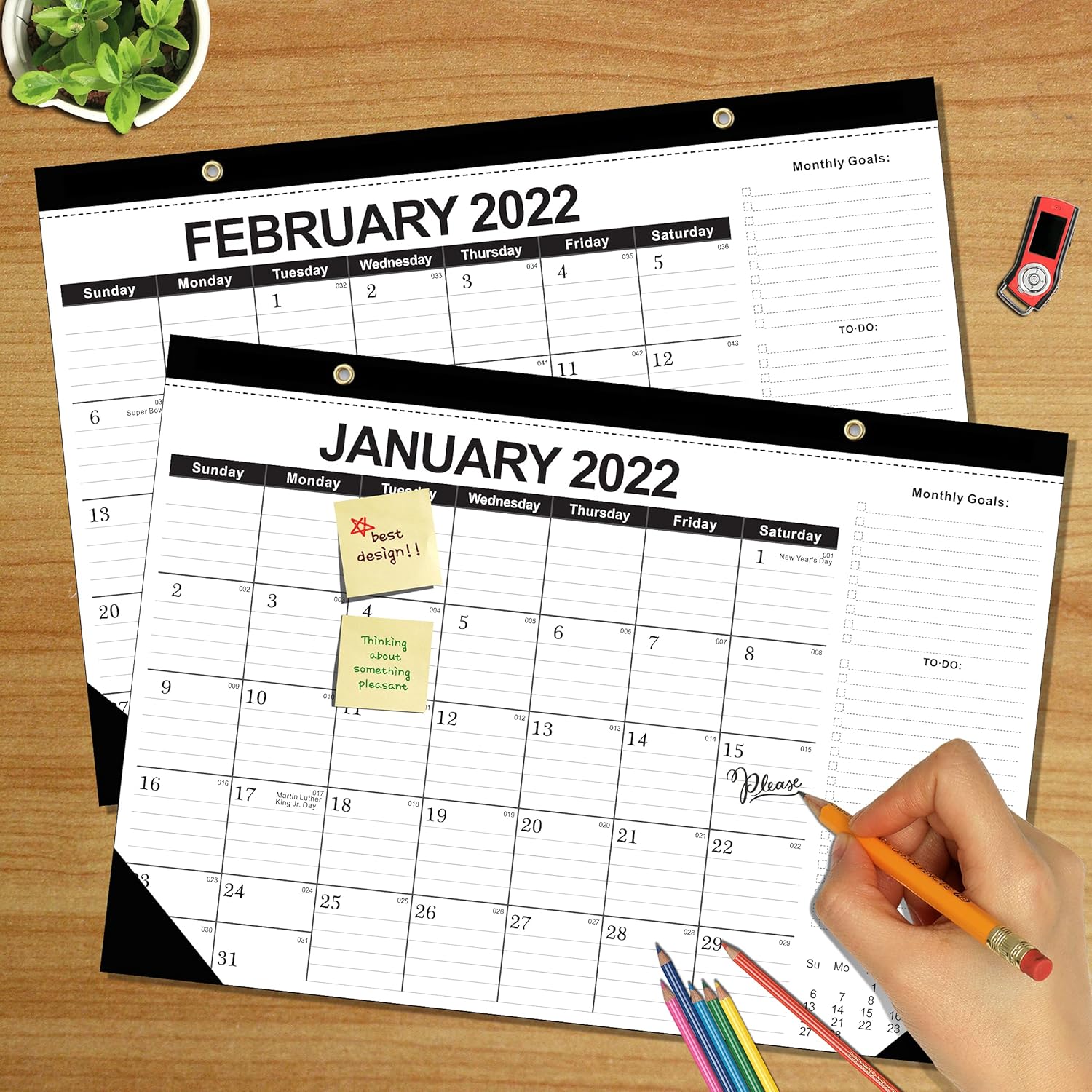 Buy tMebrdkop 2022-2023 Desk Calendar - 17'' x 12'' Monthly Pad 18 Desk ...