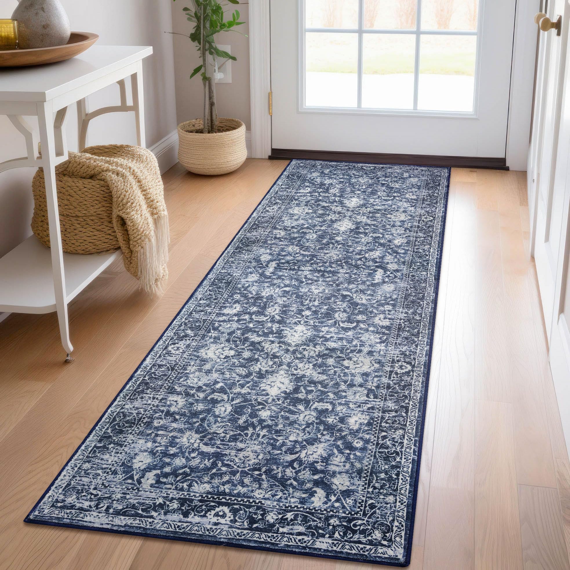 Amazon.com: KOZYFLY Boho Entry Rugs 2'x 6'and Hallways Rug 2'x 8 Blue ...