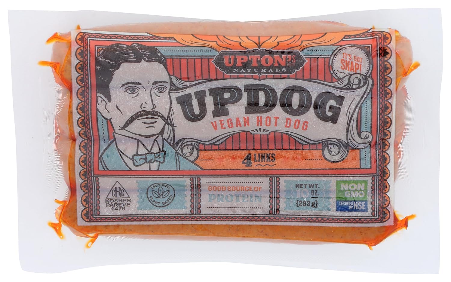 Amazon.com: UPTONS NATURALS Updog Plant Based Hot Dogs, 10 OZ : Grocery ...