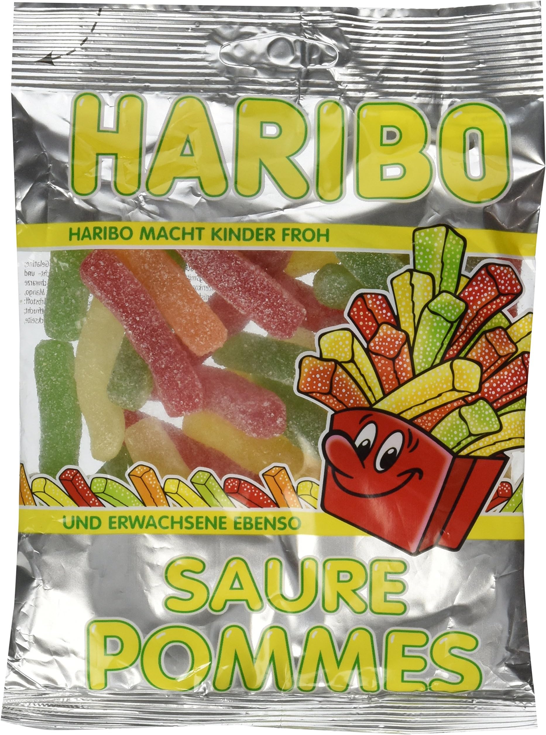 Amazon.com : Haribo Saure Pommes Gummi Candy 200 g : Haribo Sour Fries ...