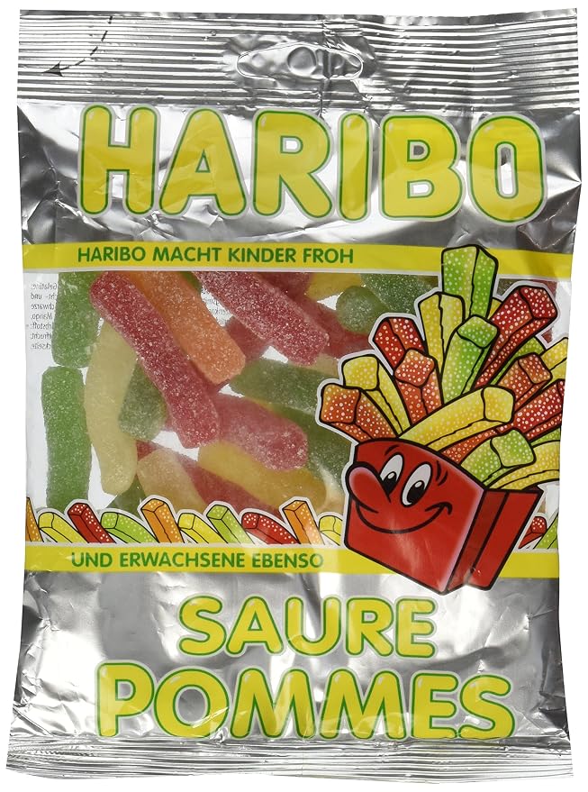 Amazon.com : Haribo Saure Pommes Gummi Candy 200 g : Haribo Sour Fries ...