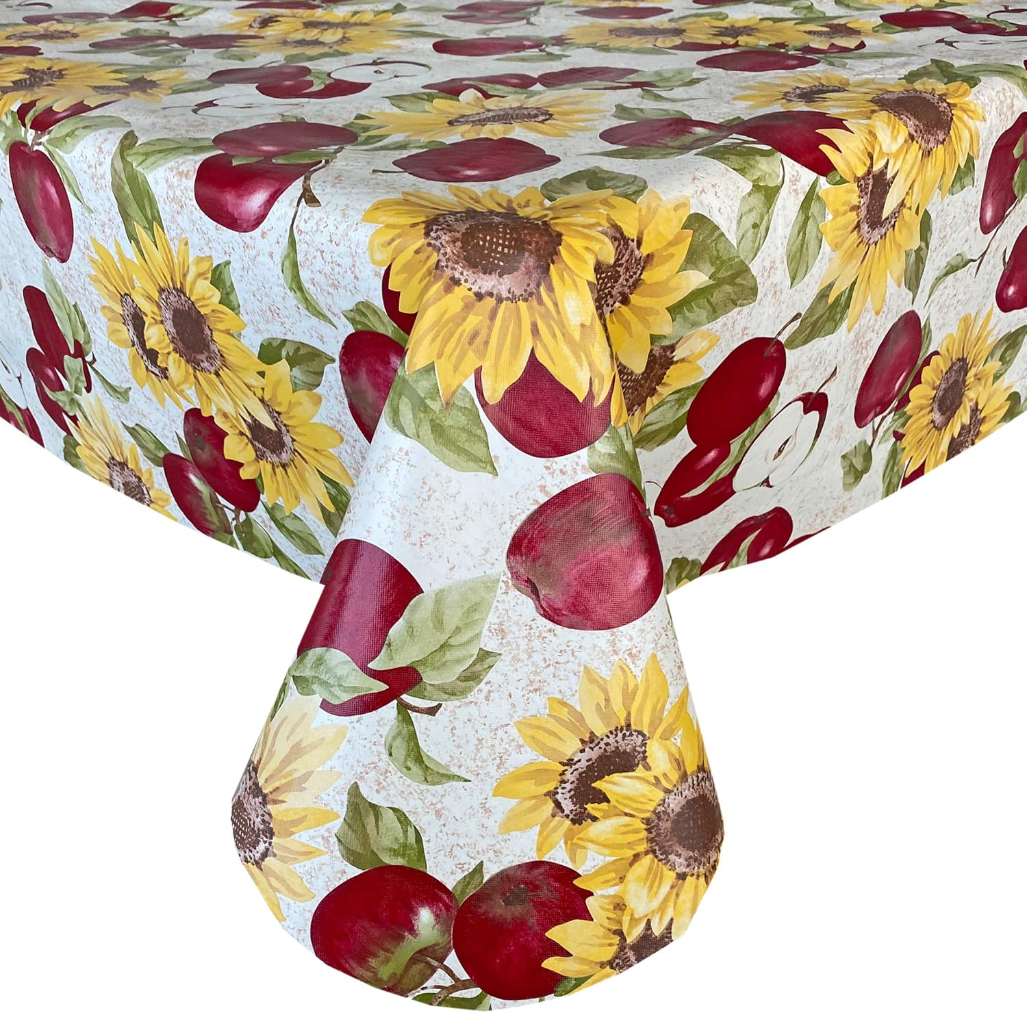 Amazon.com: Newbridge Daybreak Apples Vinyl Flannel Backed Tablecloth ...