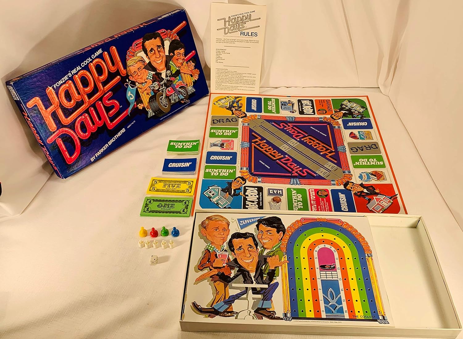 Amazon.com: HAPPY DAYS Fonzie's Real Cool Game by Parker Brothers by ...