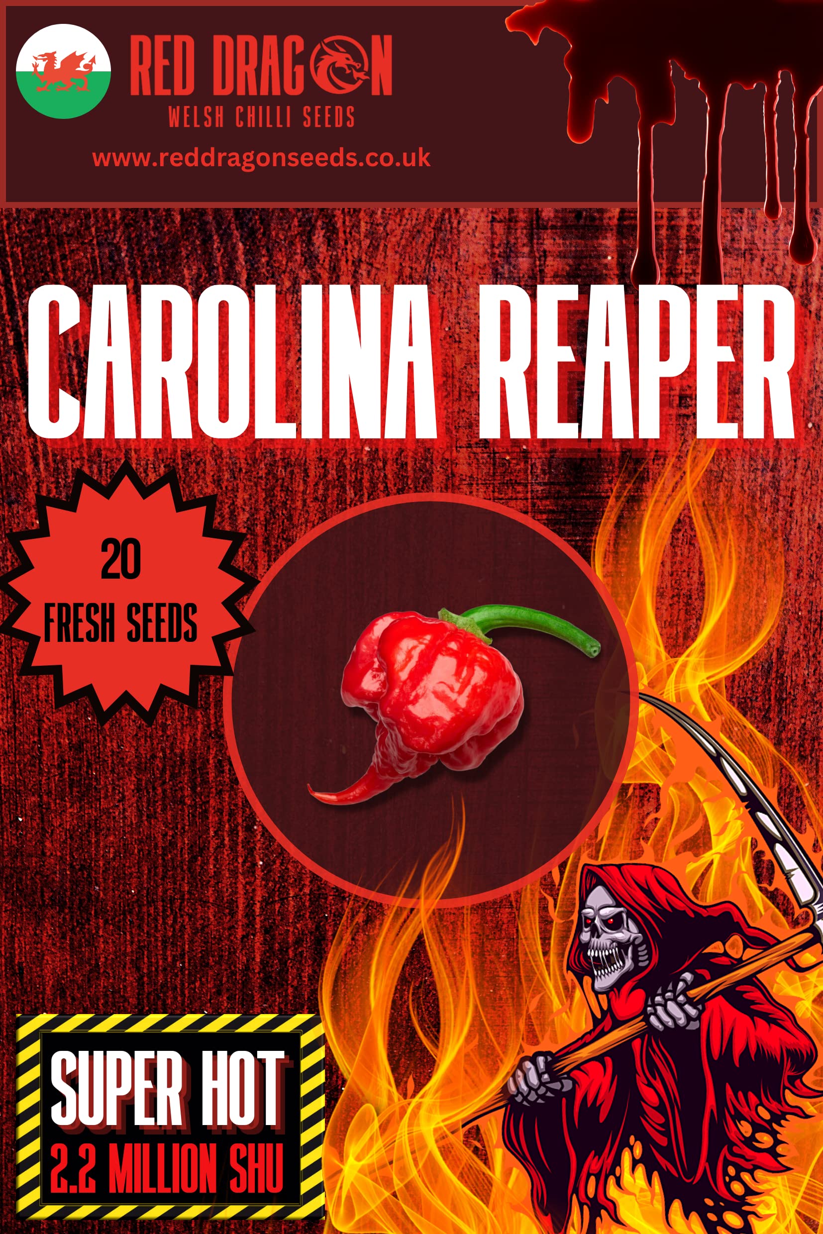 Carolina Reaper Chilli Seeds - Red Reaper Pepper Seeds - Worlds Hottest ...
