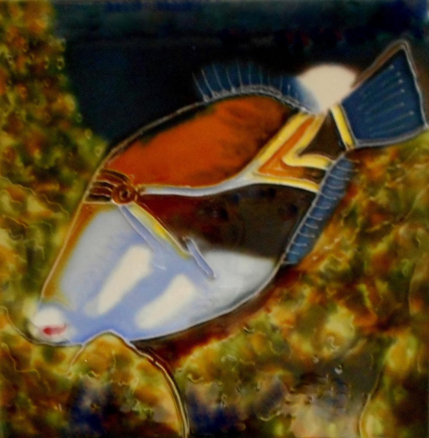 Amazon.com: 6 X 6 INCH TROPICAL FISH ART TILE BY TILE CRAFT : Home ...