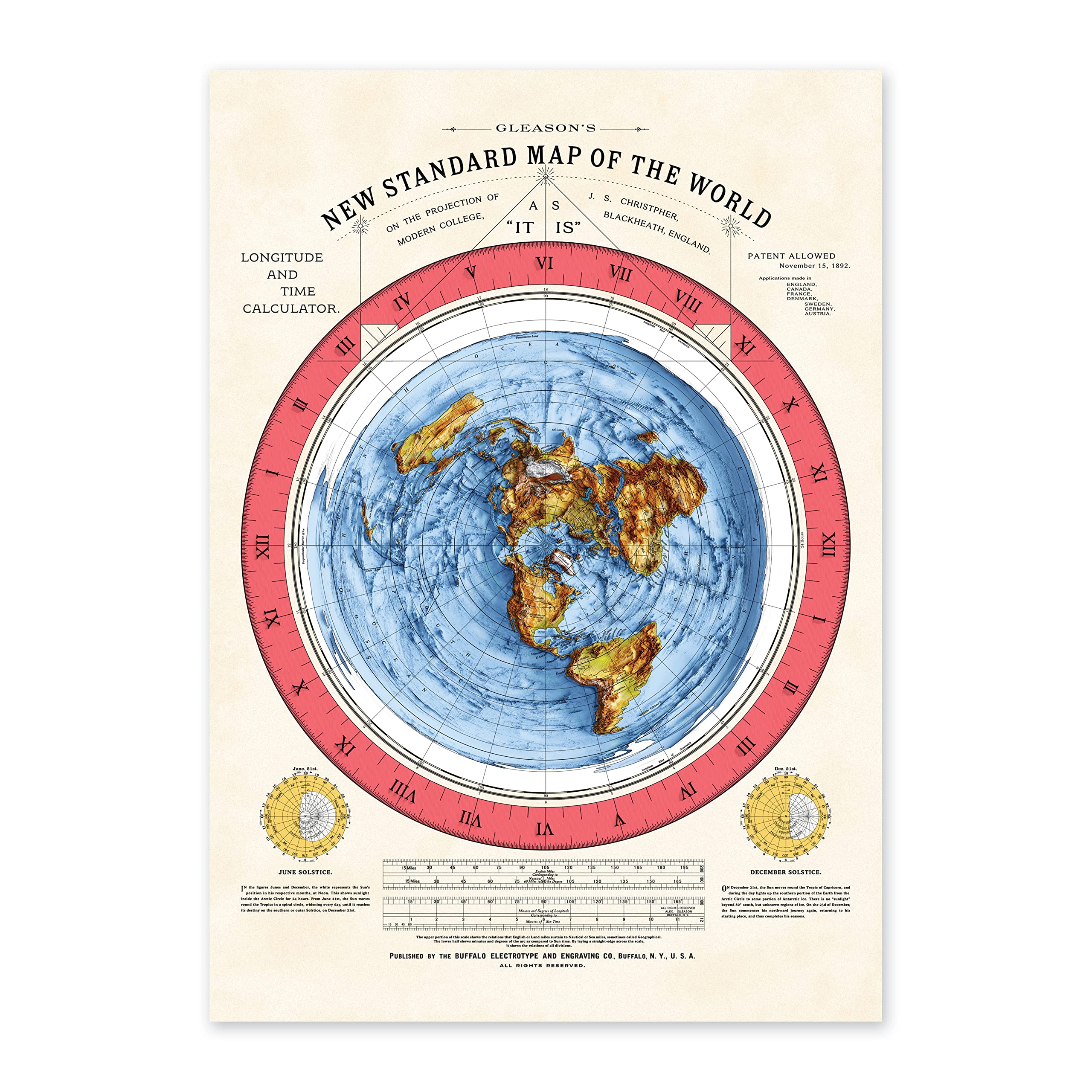 Flat Earth Map - Alexander Gleason's 'The New Standard Map of the World ...