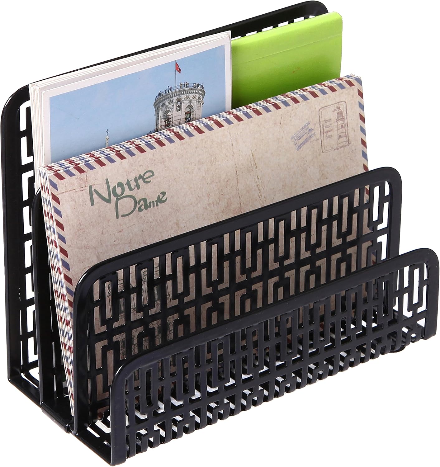 Amazon.com: MyGift 3 Slot Black Metal Office Desktop Mail Holder ...
